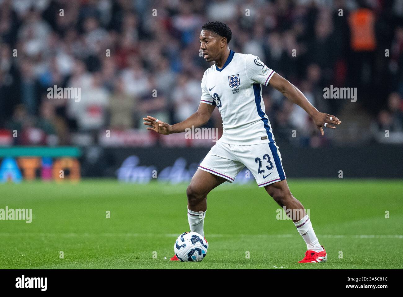 LONDON, ENGLAND - MARCH 21: Myles Lewis-Skelly of England during the ...