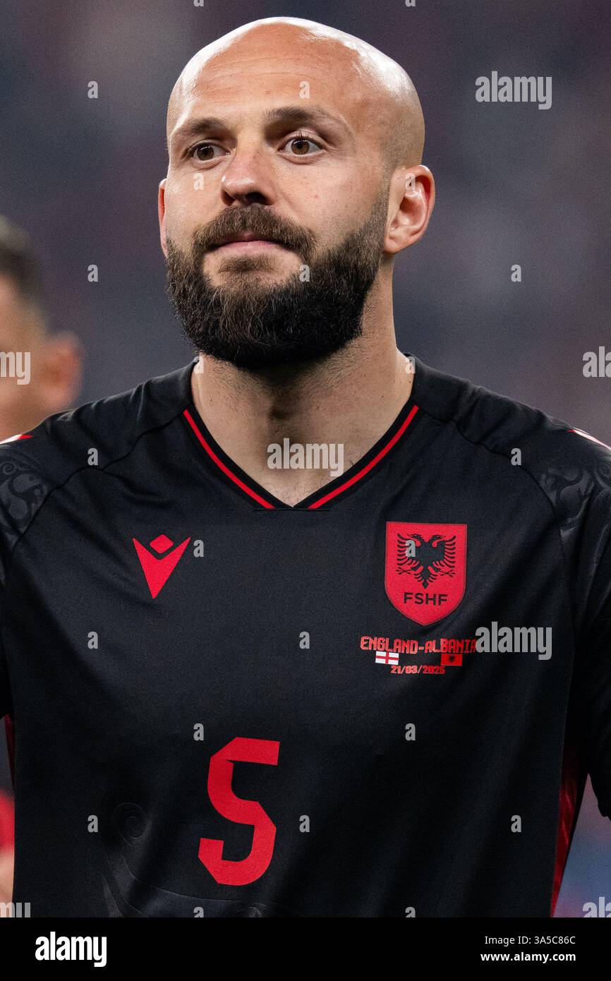 LONDON, ENGLAND - MARCH 21: Arlind Ajeti of Albania during the FIFA ...