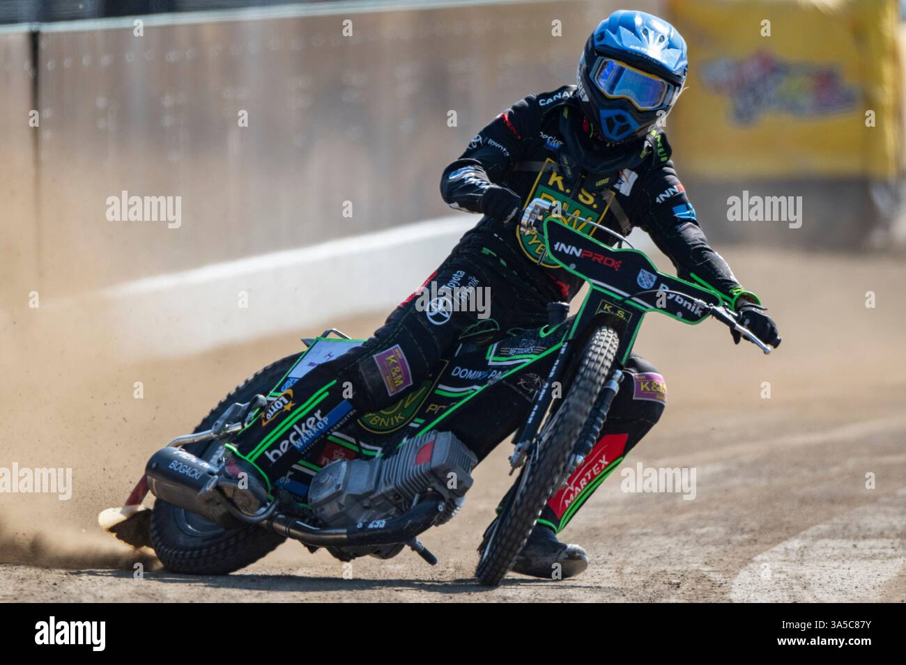 Rybnik, Poland. 22nd Mar, 2025. Kacper Tkocz of ROW during pre-season ...