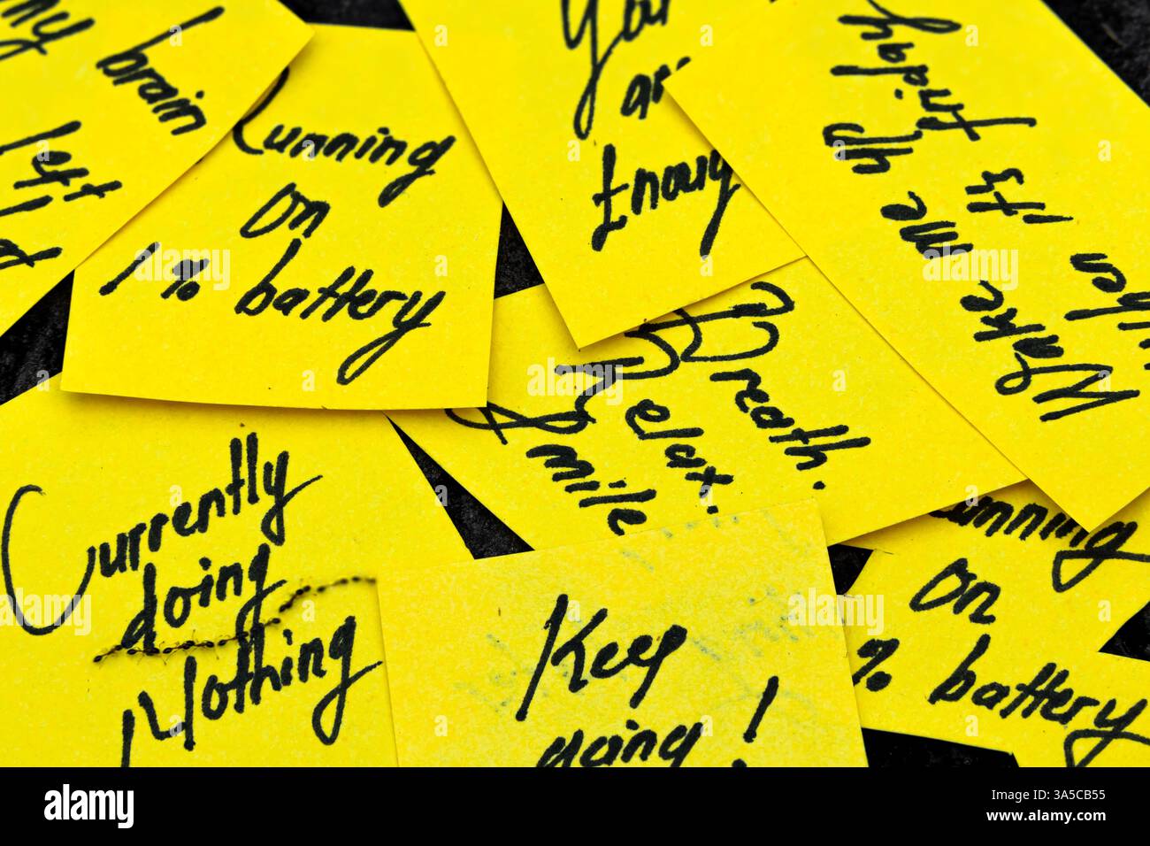 Encouraging Handwritten Message on a Sticky Note. Handwritten ...