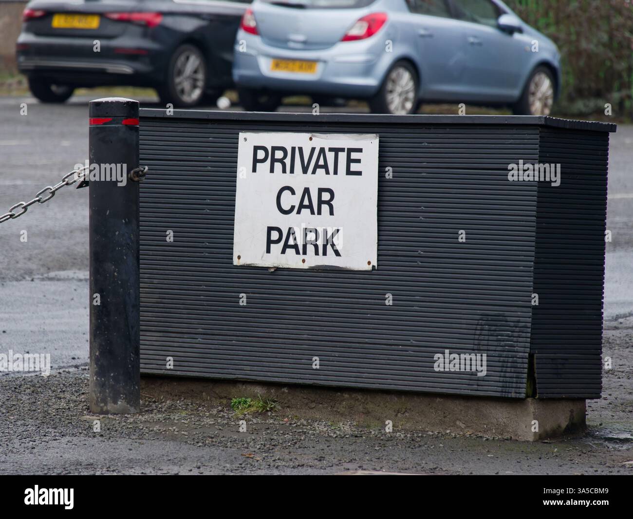 No parking private car park outside office building Stock Photo - Alamy