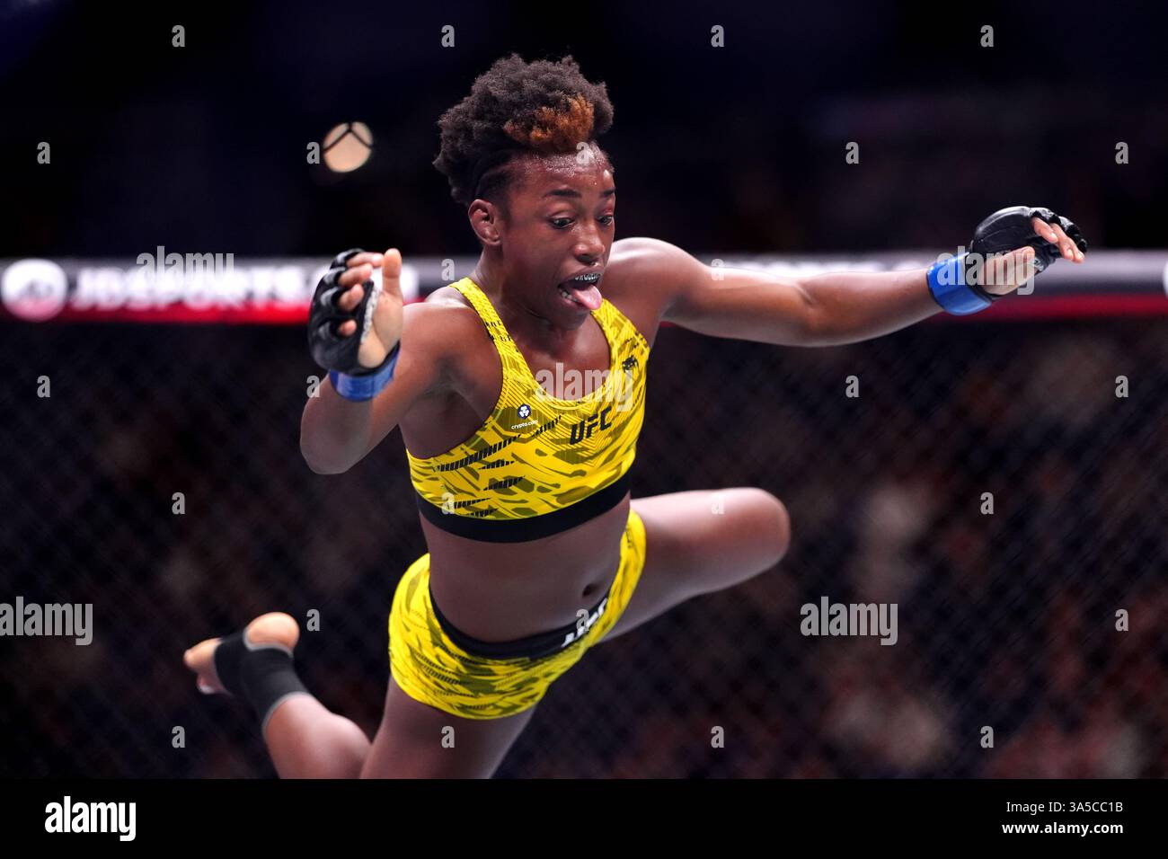 Alexia Thainara celebrates victory against Molly McCann (not pictured ...
