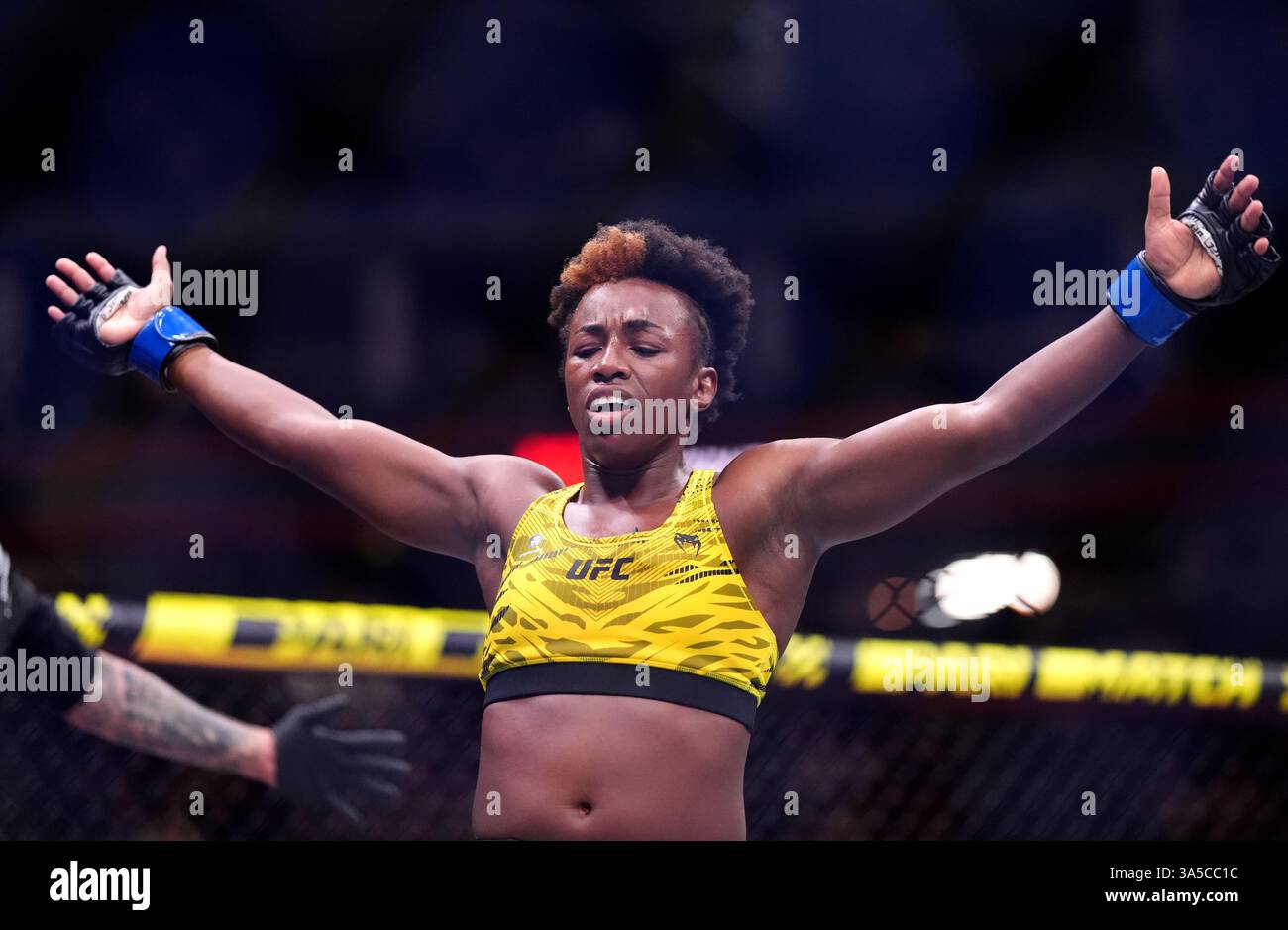 Alexia Thainara celebrates victory against Molly McCann (not pictured ...