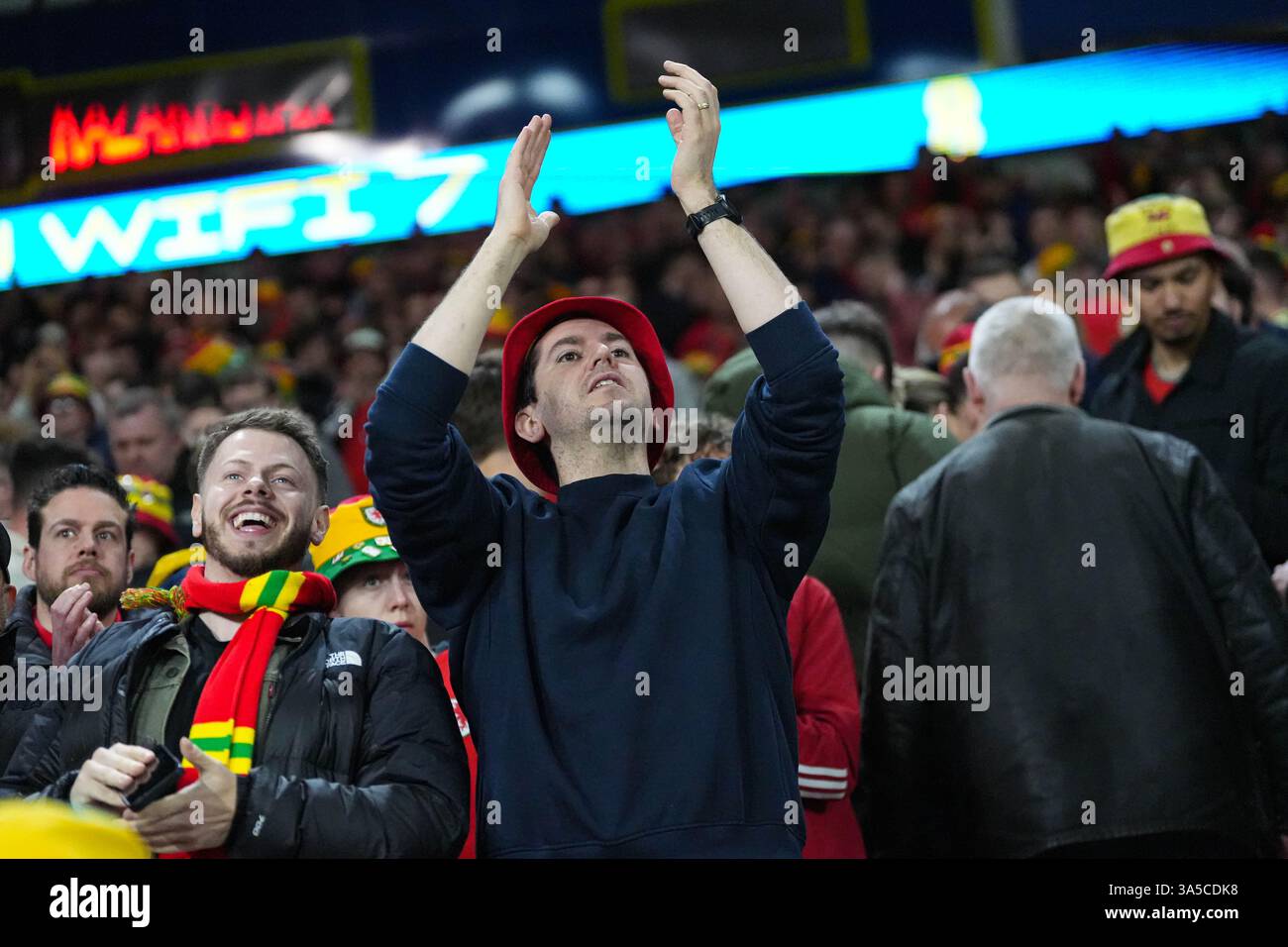 Welsh fans during the FIFA World Cup Qualifiers Group J match Wales vs ...