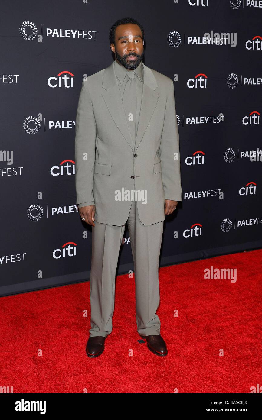Los Angeles, USA. 21, March, 2025. Pictured left to right, Tramell ...