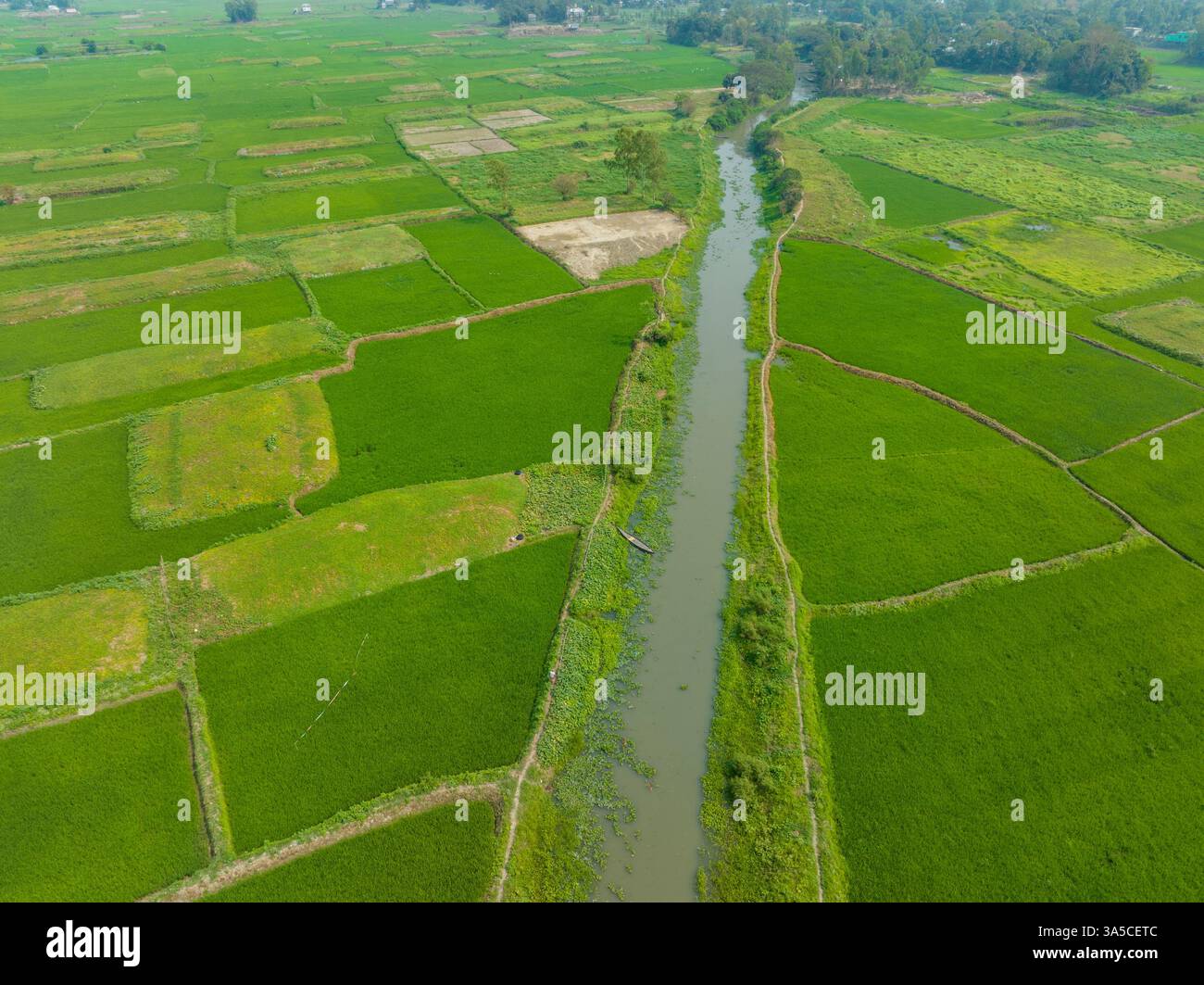 An aerial view of Arial Beel in Srinagar, Munshiganj, Bangladesh ...