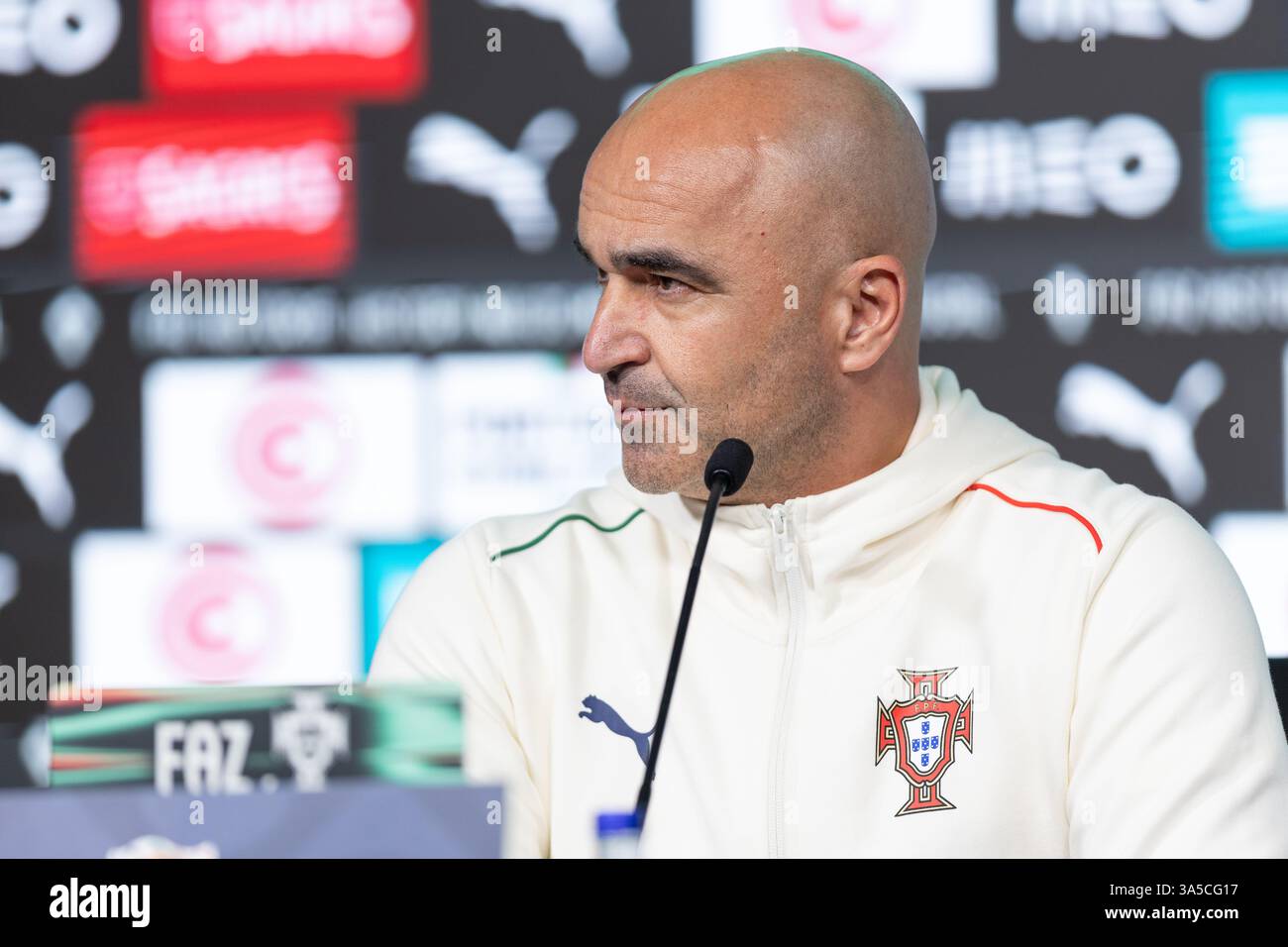 March 22, 2025. Lisbon, Portugal. Portugal's head coach from Spain ...