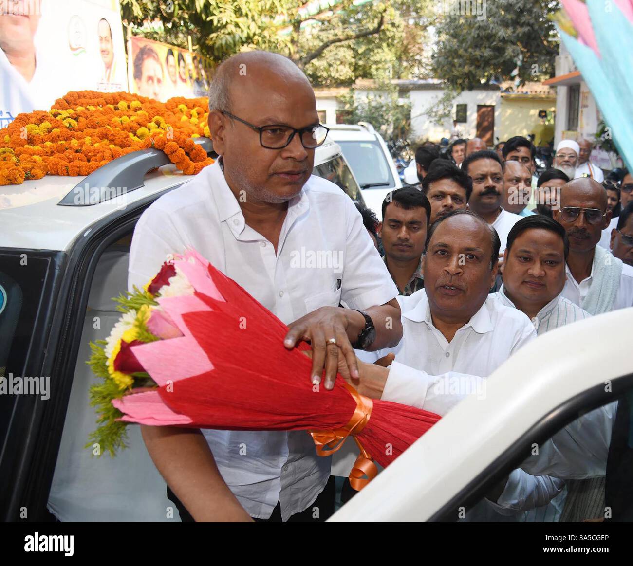 PATNA, INDIA - MARCH 22: Newly elected Bihar Congress president Rajesh ...