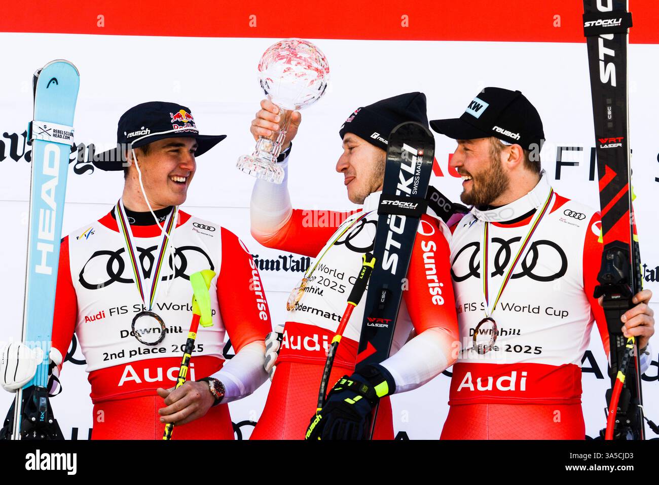 March 22, 2025, Sun Valley, Idaho, United States: The top three ski ...