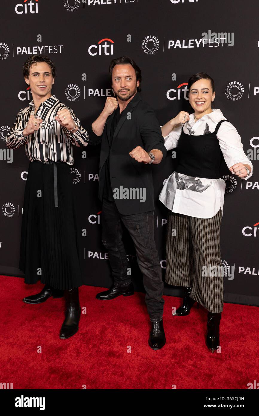 Tanner Buchanan, Don Lee and Mary Mouser attend the arrivals of ...