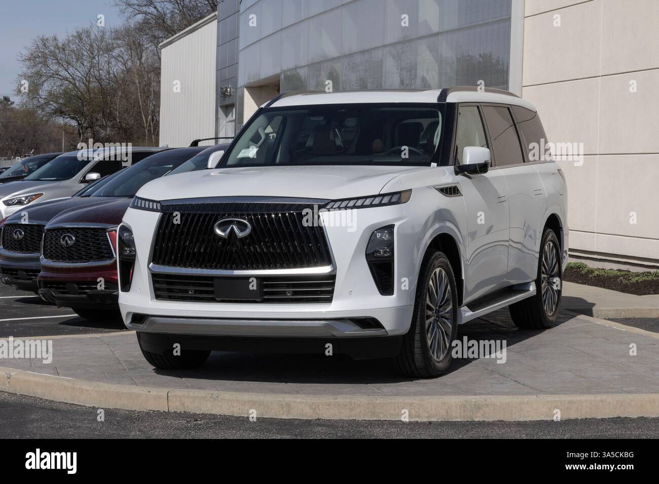 Indianapolis - March 21, 2025: INFINITI QX80 Sensory 4WD display at a ...