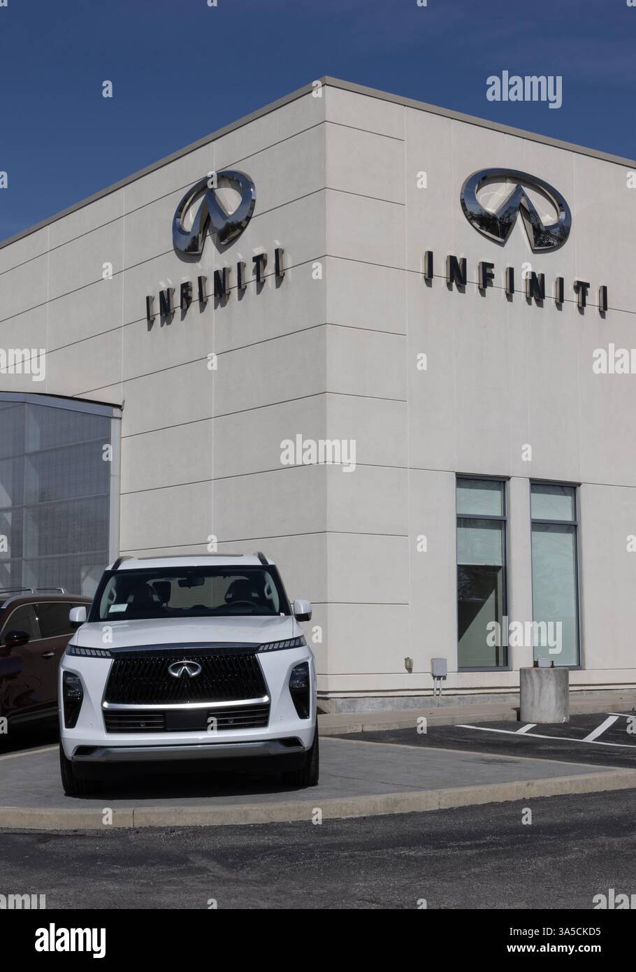 Indianapolis - March 21, 2025: INFINITI QX80 Sensory 4WD display at a ...