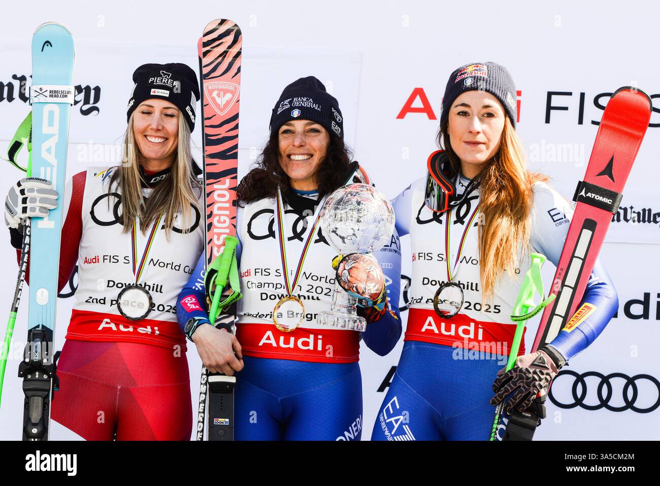 March 22, 2025, Sun Valley, Idaho, United States: The top three ski ...