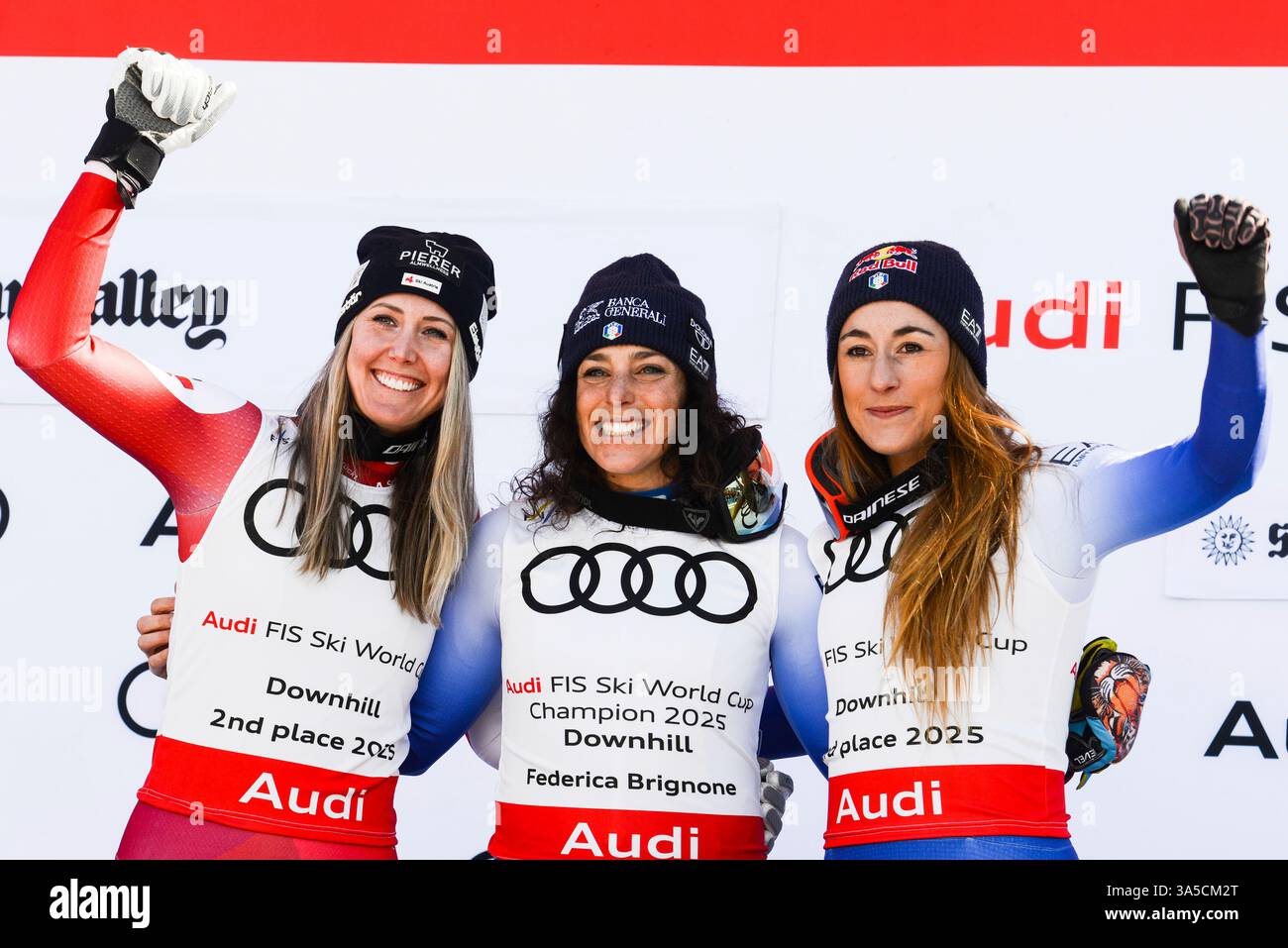 March 22, 2025, Sun Valley, Idaho, United States: The top three ski ...