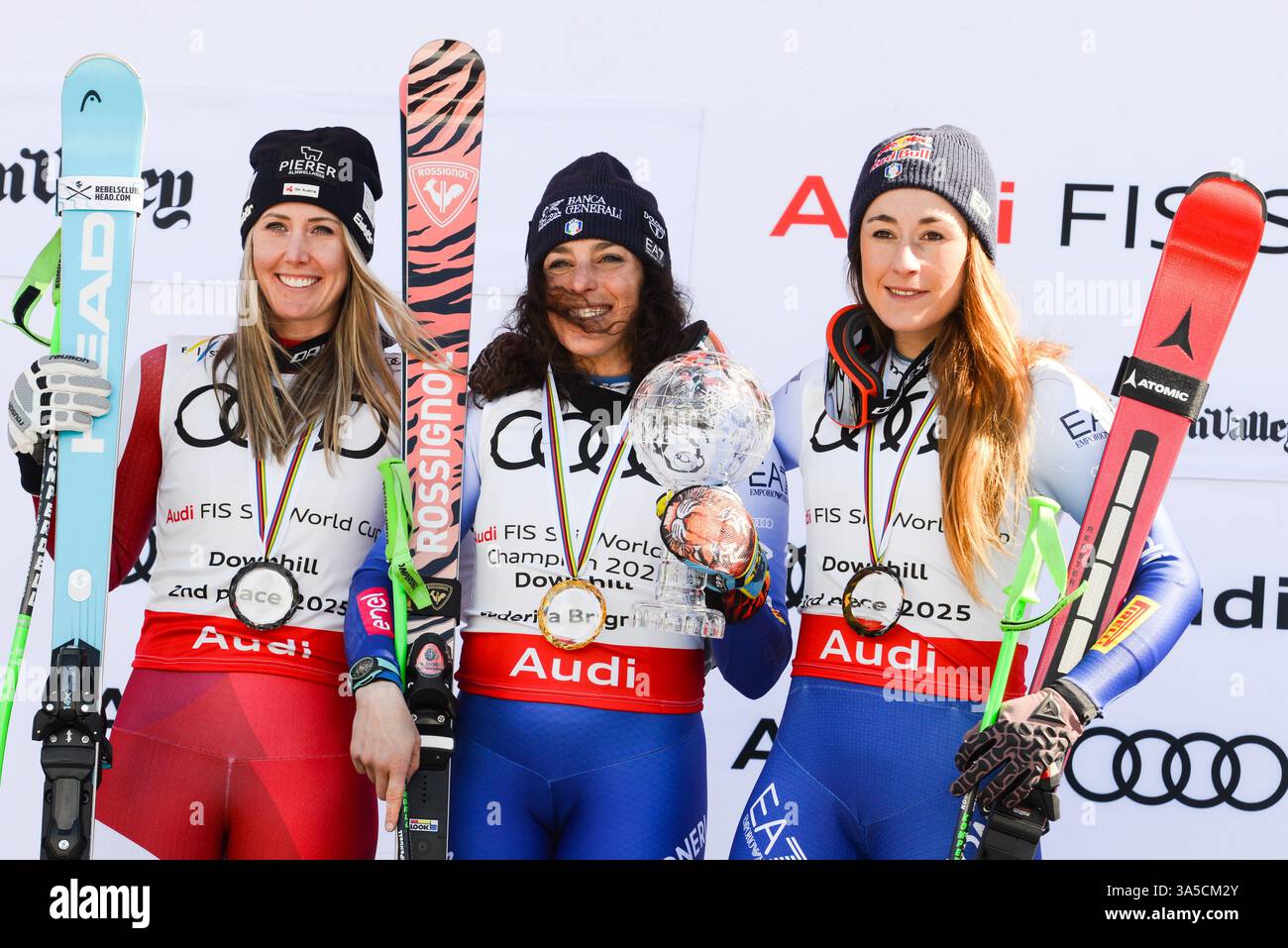 March 22, 2025, Sun Valley, Idaho, United States: The top three ski ...