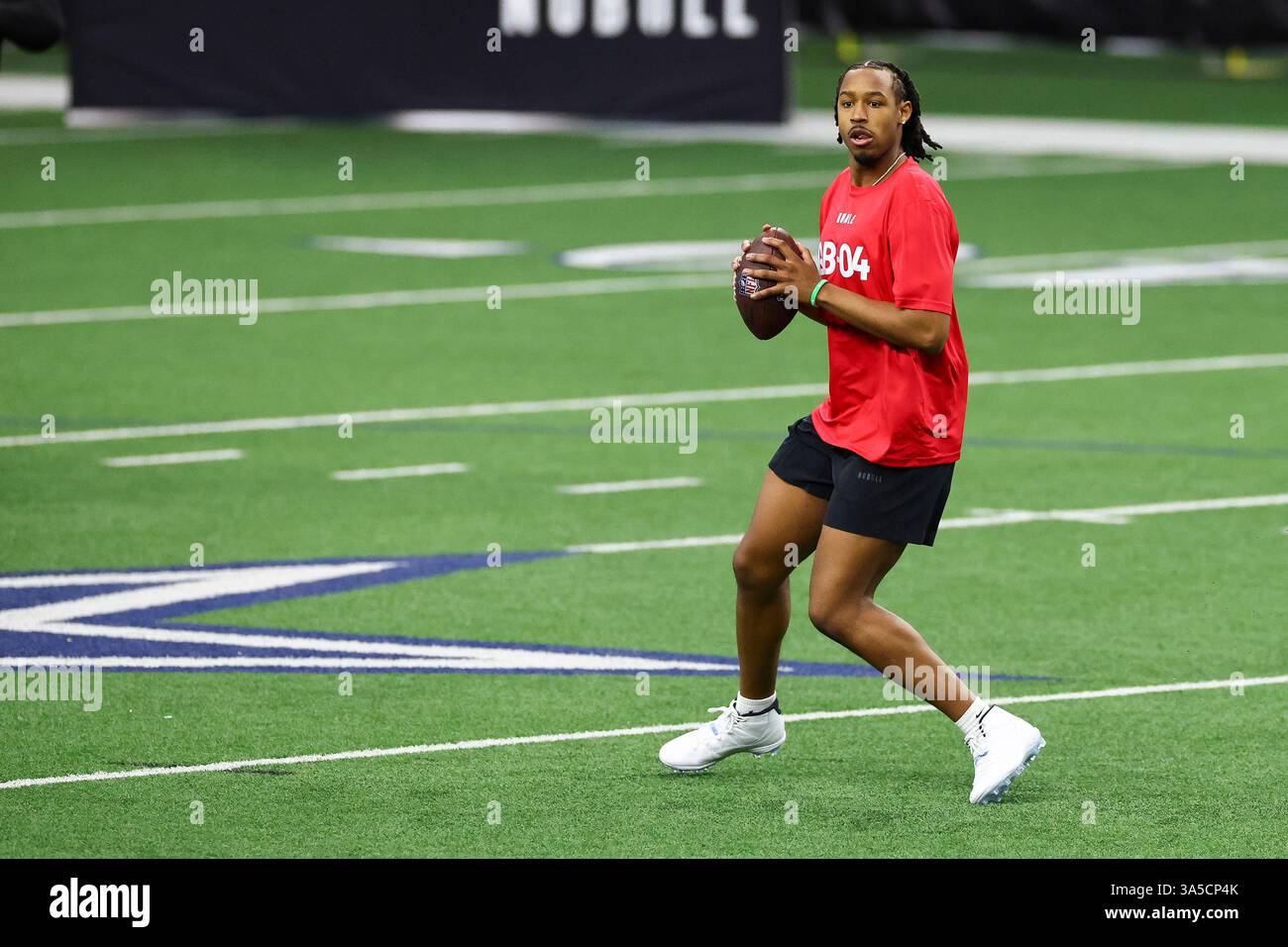 Houston quarterback Donovan Smith participates in a drill during the ...