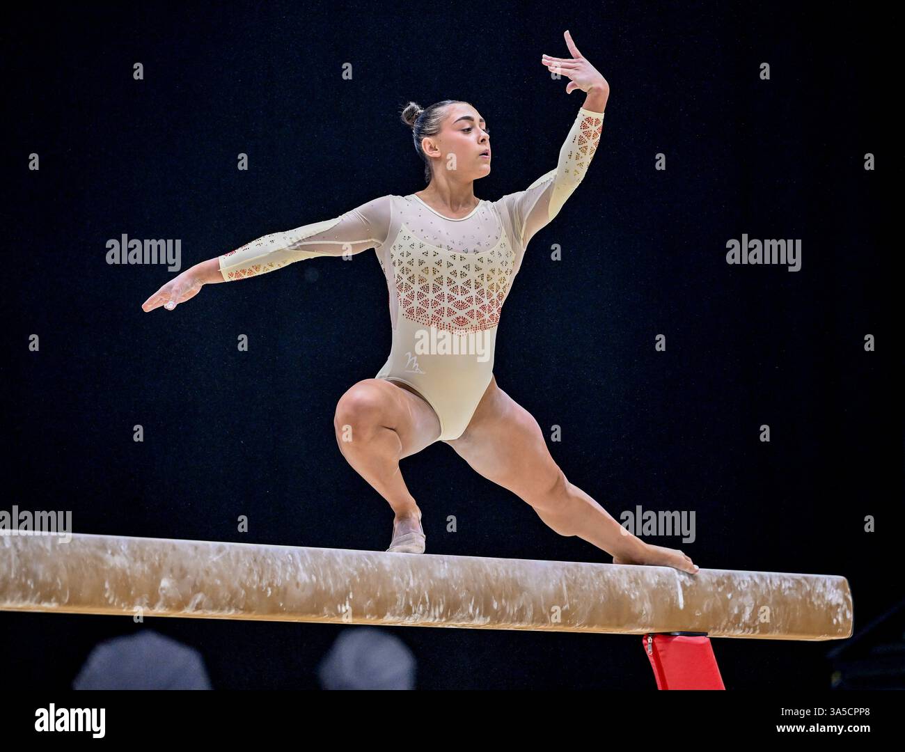 Liverpool, England, UK, 22 March 2025. GADIROVA Jessica on the Beam ...