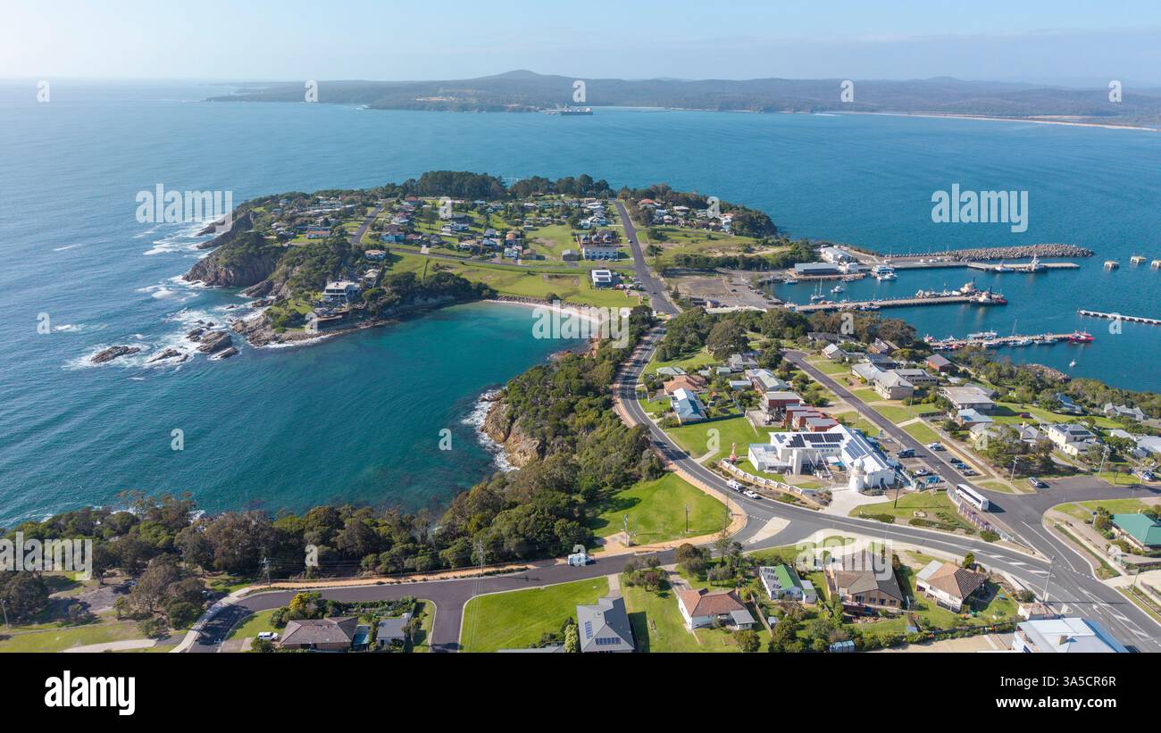 The New South Wales south coast town of Eden and Twofold bay Stock ...
