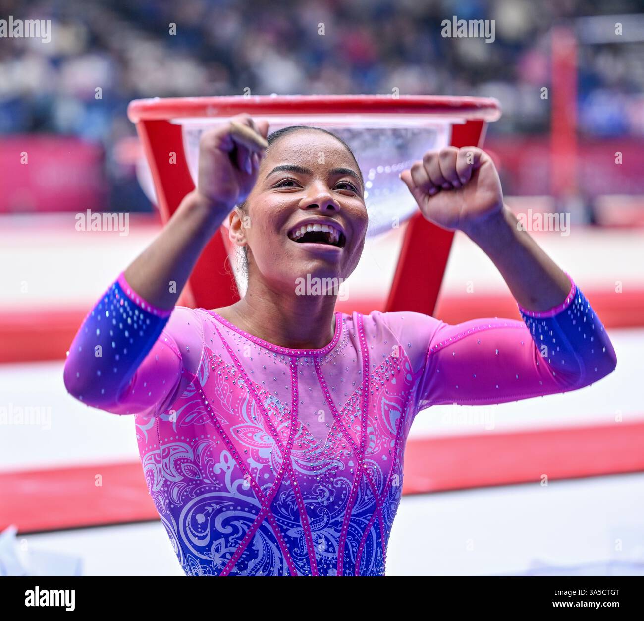 Liverpool, England, UK, 22 March 2025. LEAT Alia celebrates during the ...