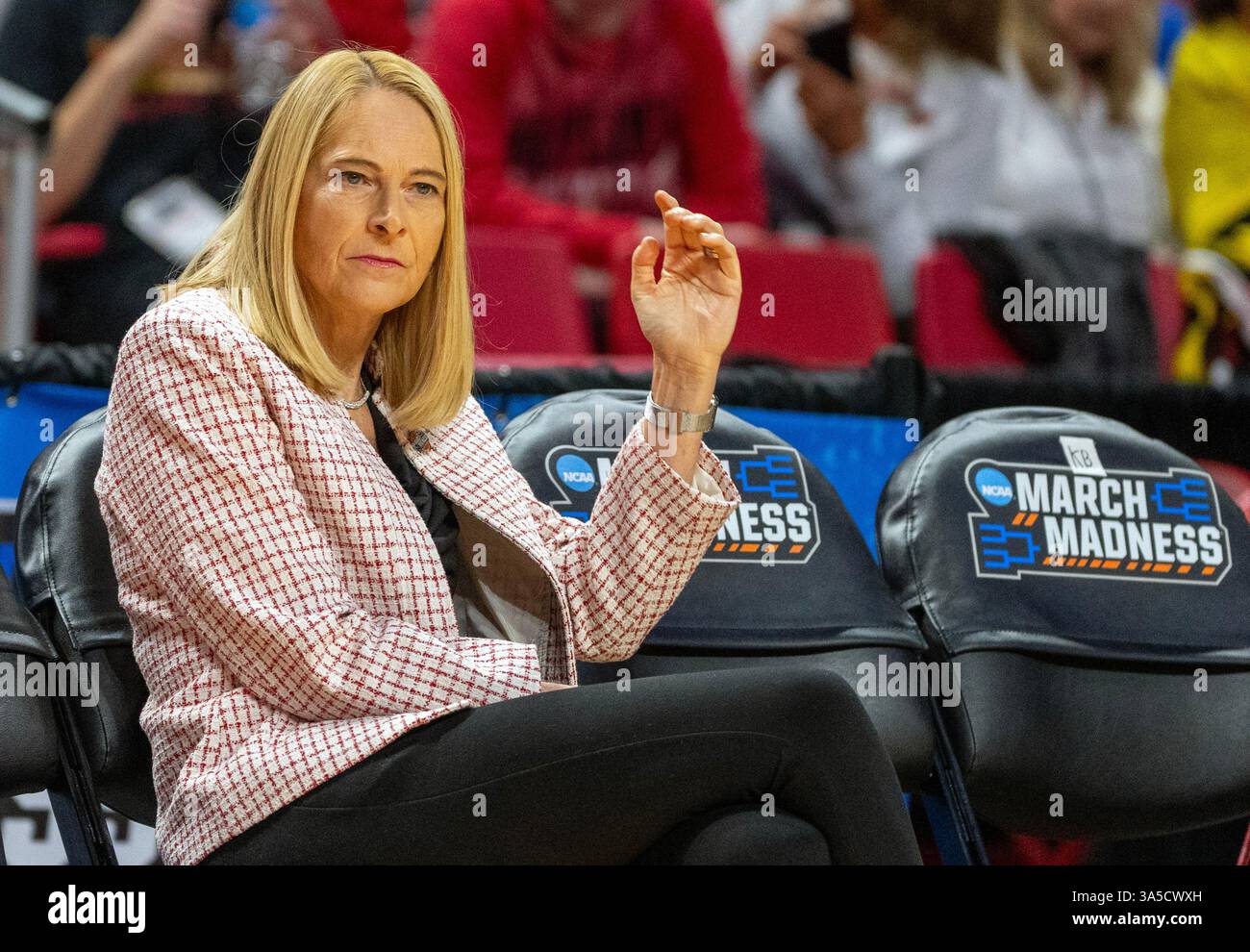 COLLEGE PARK, MD- MARCH 22: Maryland coach Brenda Frese before a 2025 ...