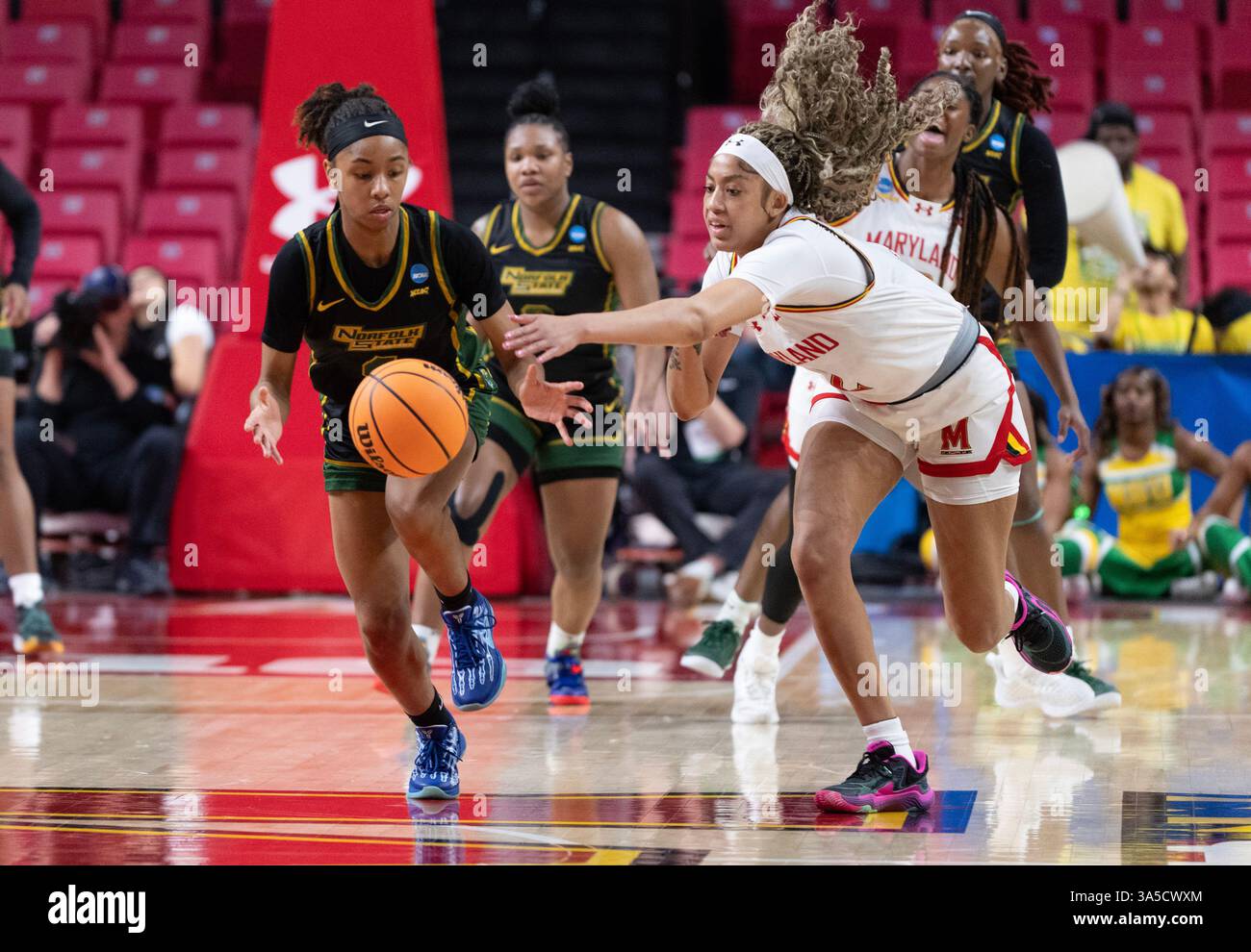 COLLEGE PARK, MD- MARCH 22: Norfolk State Spartans guard Anjanae ...