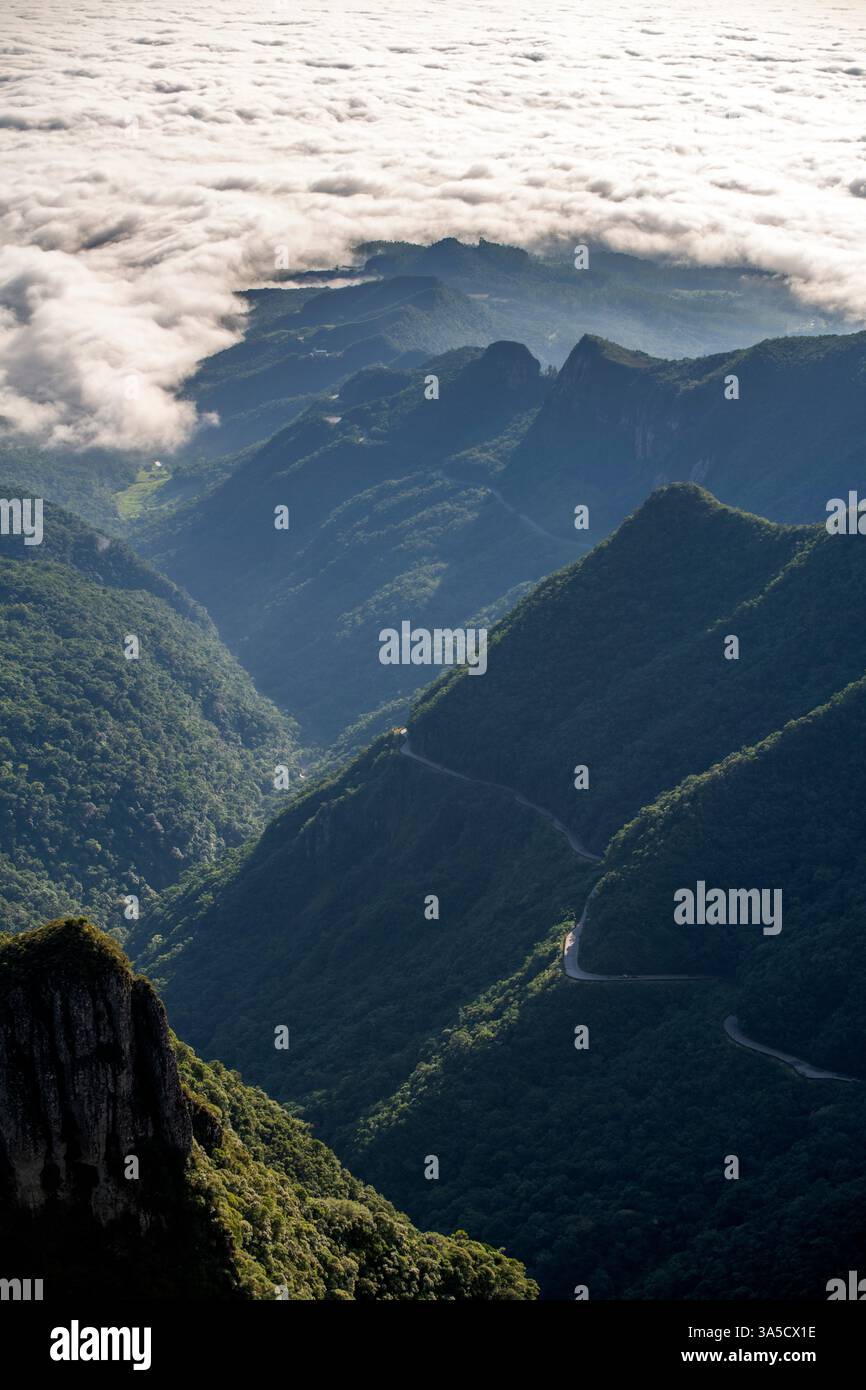 Clouds and Valleys on the Rio do Rastro Mountain Range, Santa Catarina ...