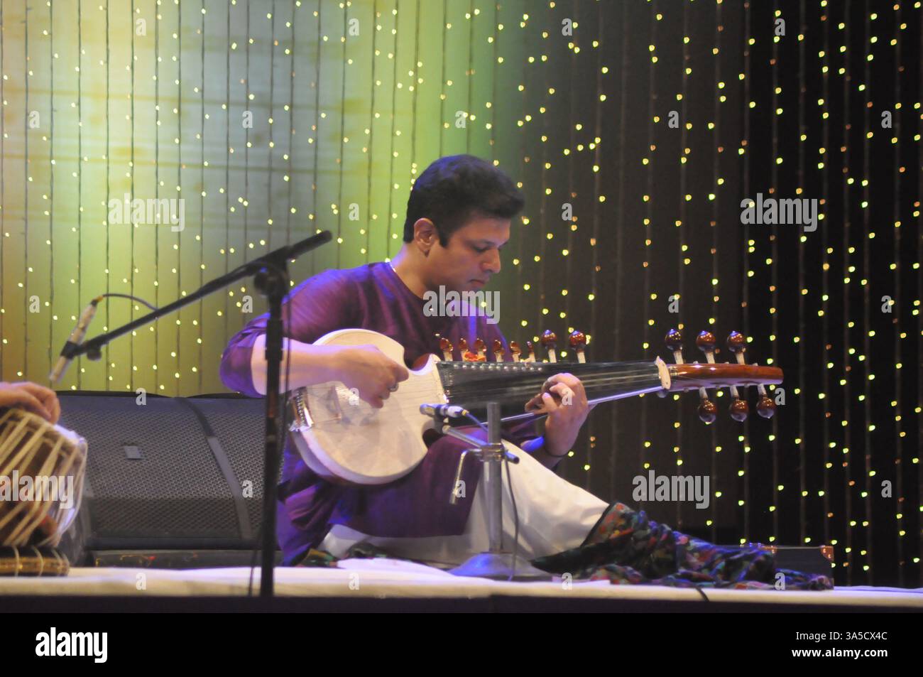Kolkata, India. 21st Mar, 2025. Aman Ali Bangas son of Ustad Amjad Ali ...