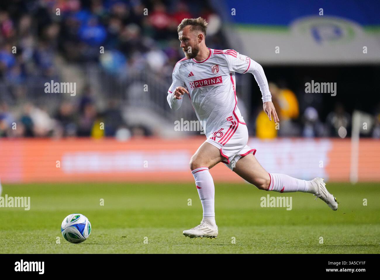 March 22, 2025: St. Louis City SC Forward Cedric Teuchert (36) controls ...