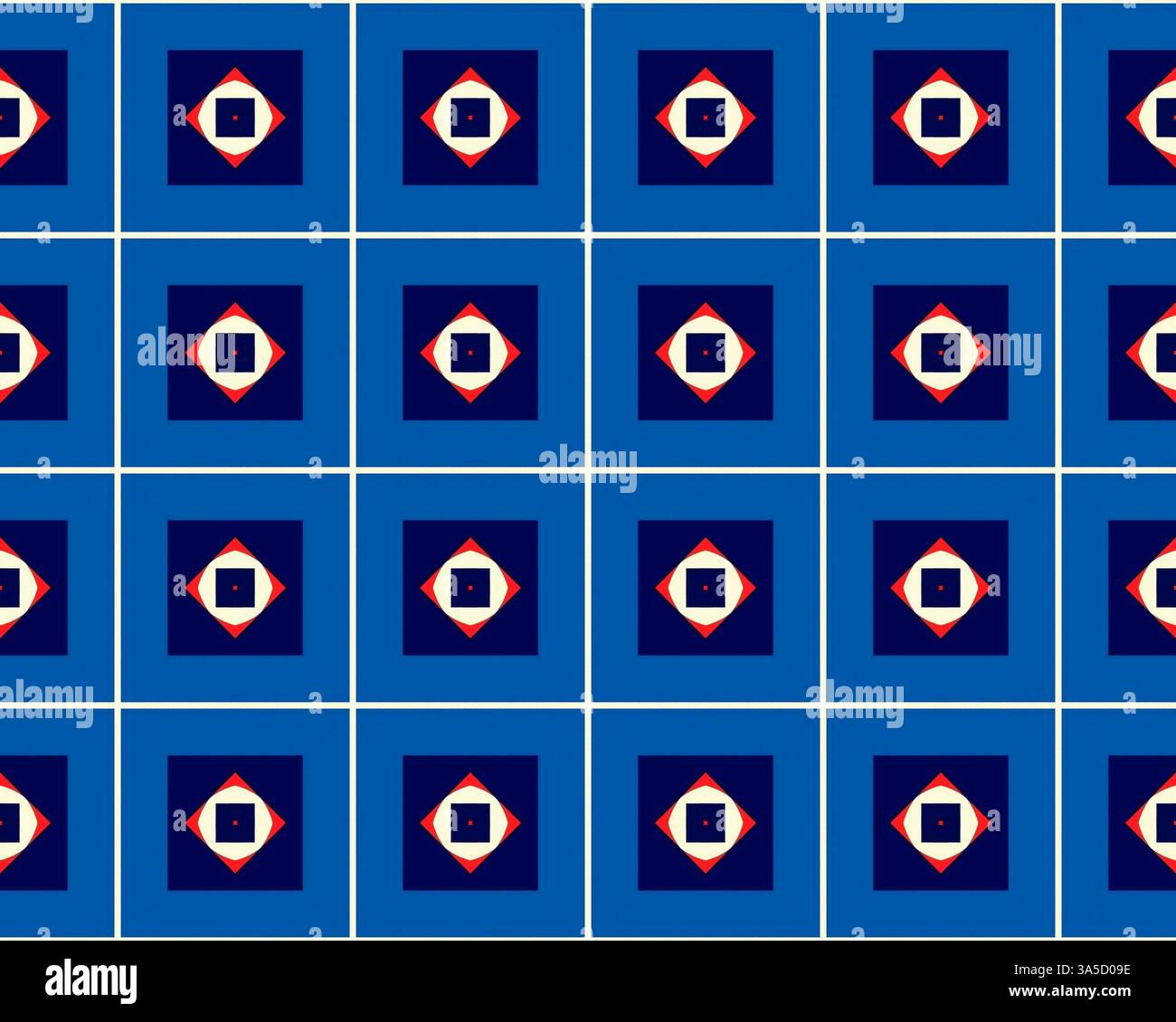 This seamless pattern showcases a vibrant arrangement of geometric ...