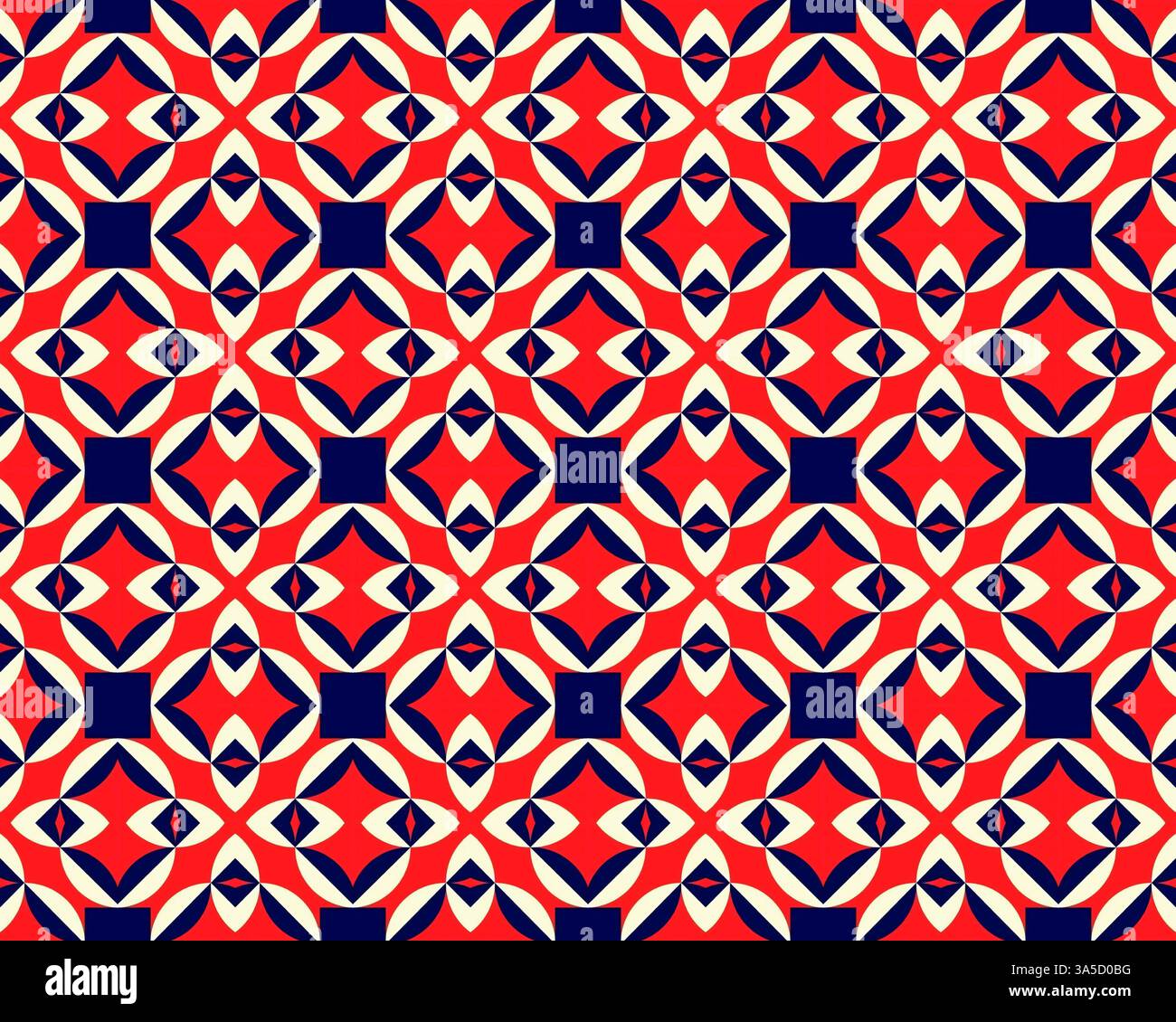 This seamless pattern showcases an engaging arrangement of geometric ...
