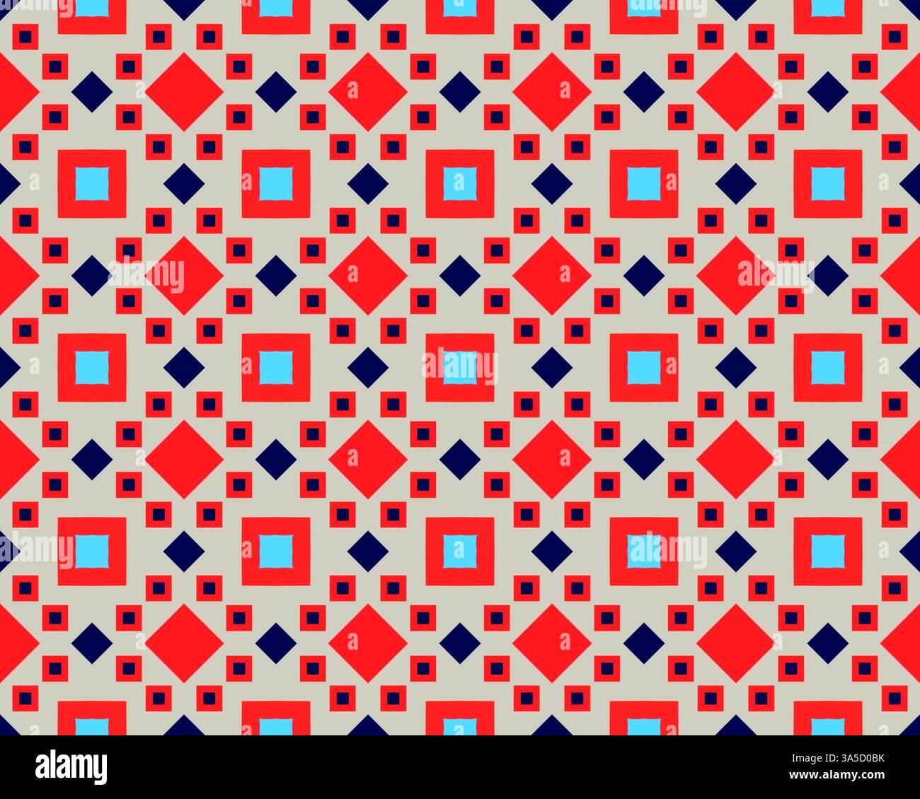 This seamless pattern features a vibrant arrangement of squares and ...