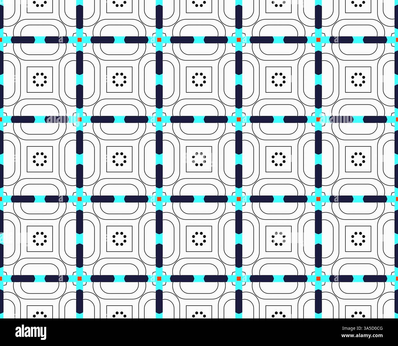 The design showcases a seamless pattern with a grid layout, integrating ...