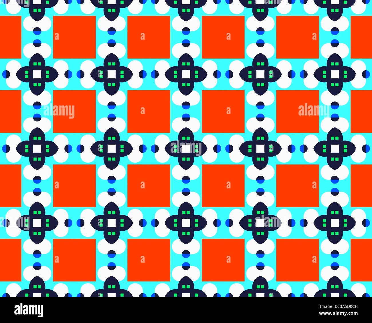 This vibrant pattern features geometric shapes and intricate motifs in ...