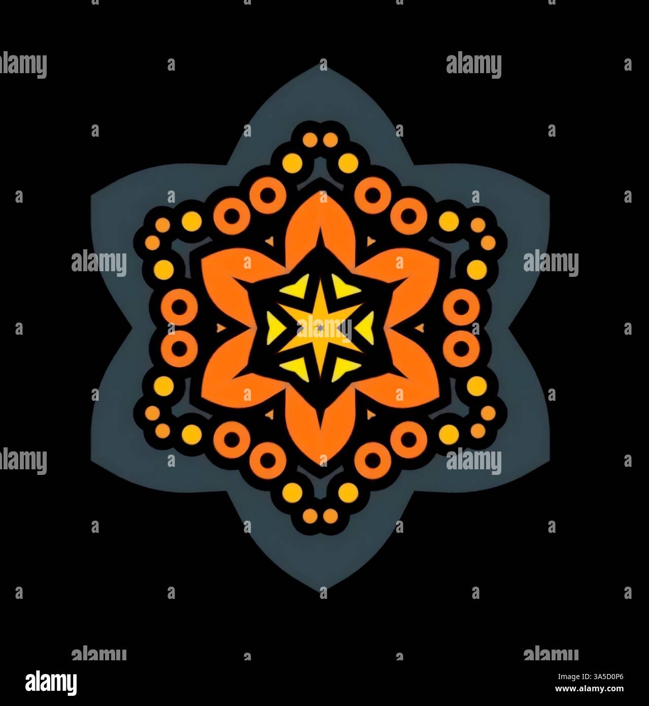 Minimal Mandala floral style Oriental pattern design with decorative ...