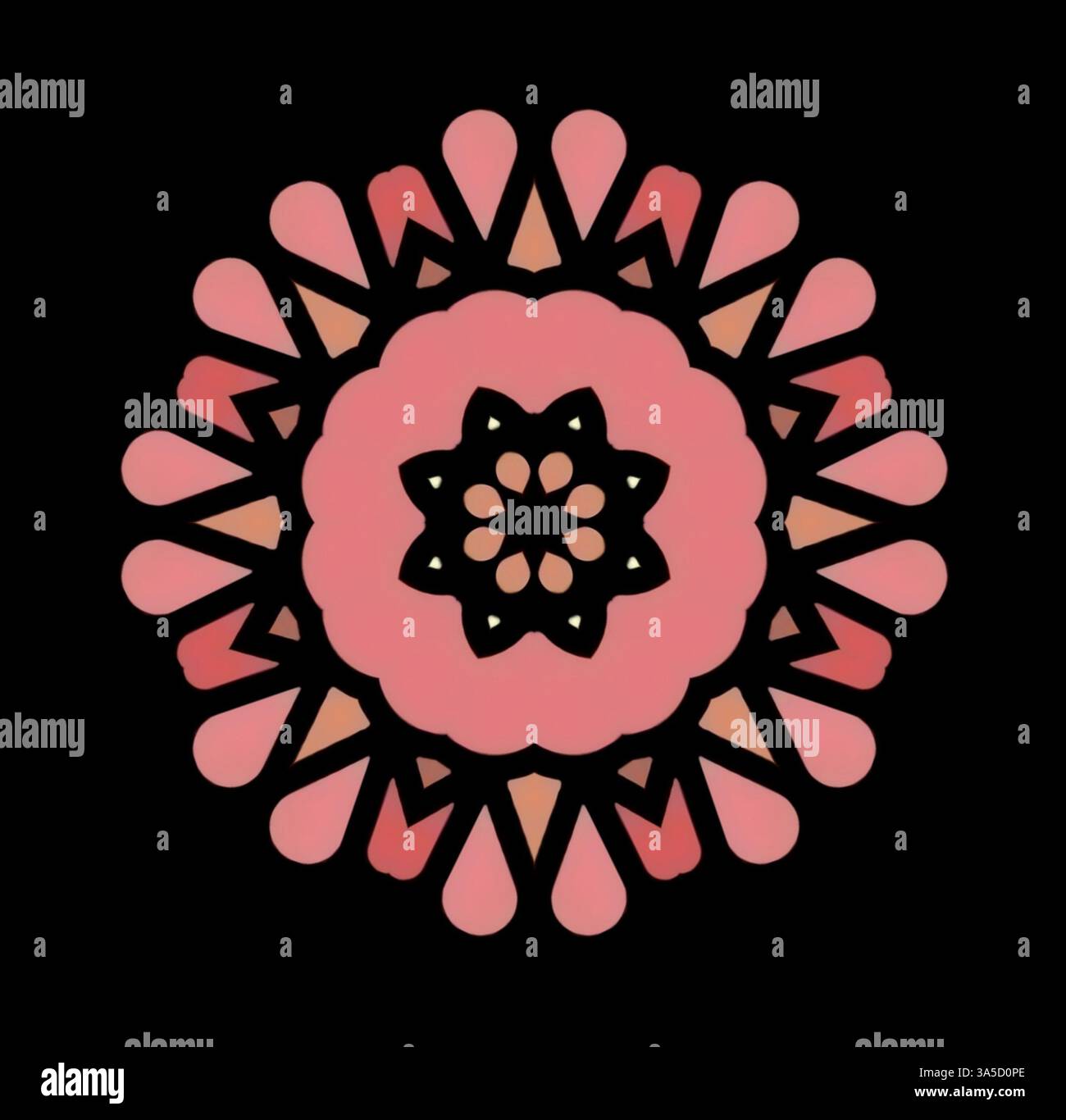 Minimal Mandala floral style Oriental pattern design with decorative ...