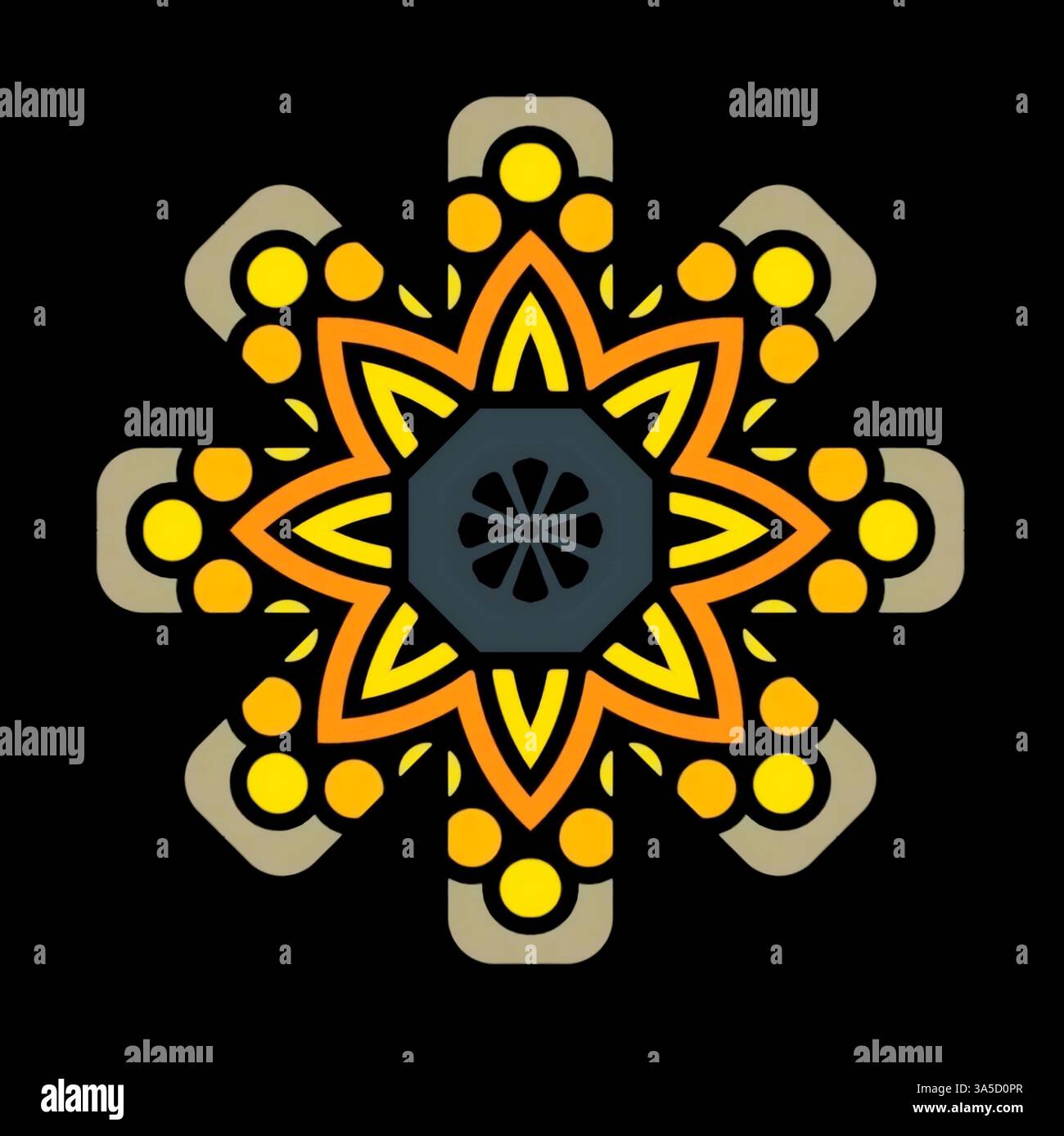 Minimal Mandala floral style Oriental pattern design with decorative ...