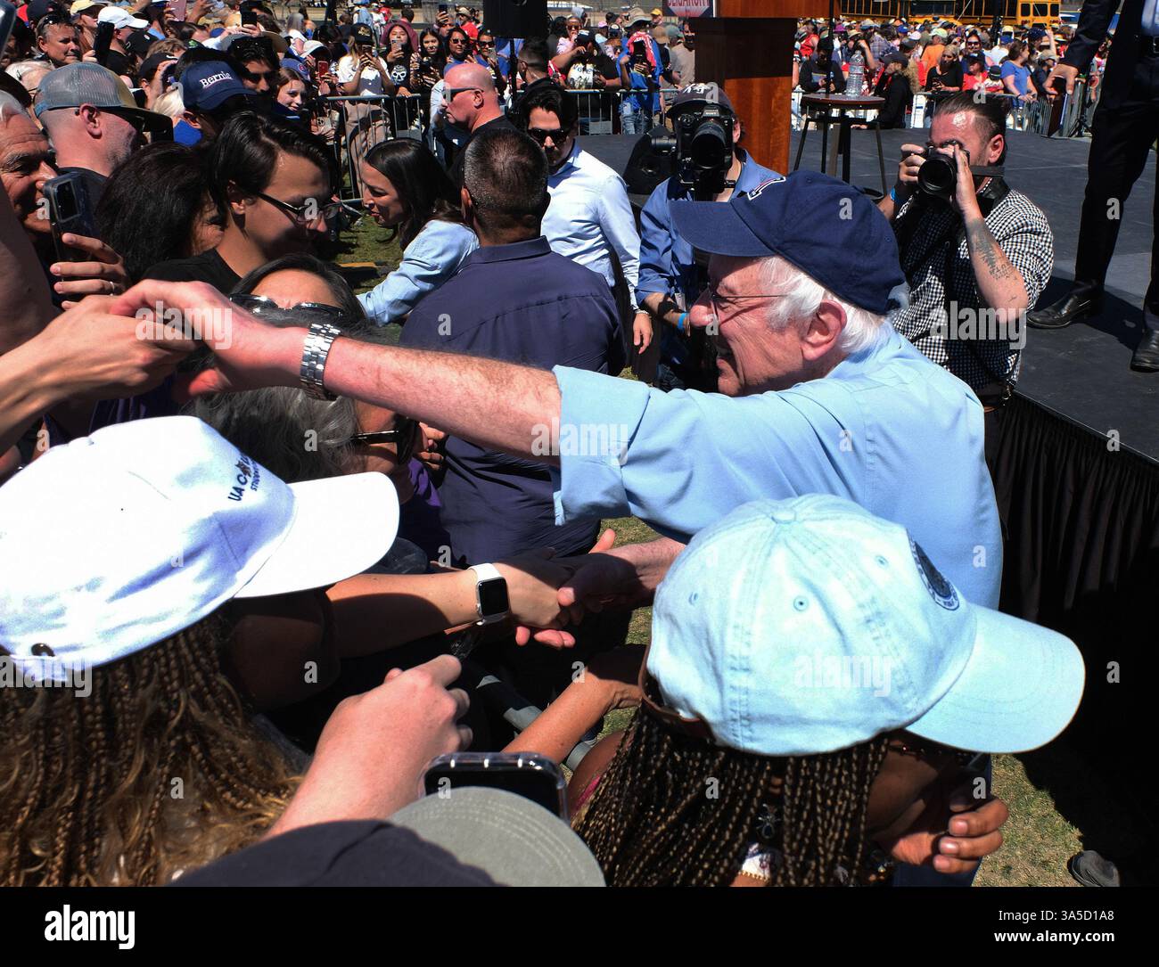 Tucson, Arizona, USA. 22nd Mar, 2025. Senator Bernie Sanders and Rep ...