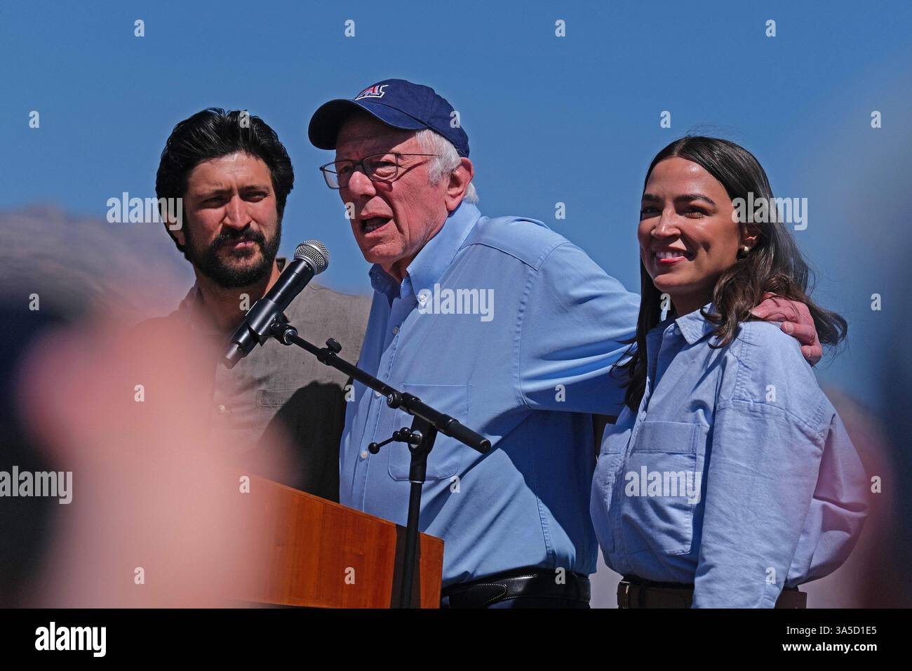 March 22, 2025, Tucson, Arizona, U.S: Senator Bernie Sanders and Rep ...