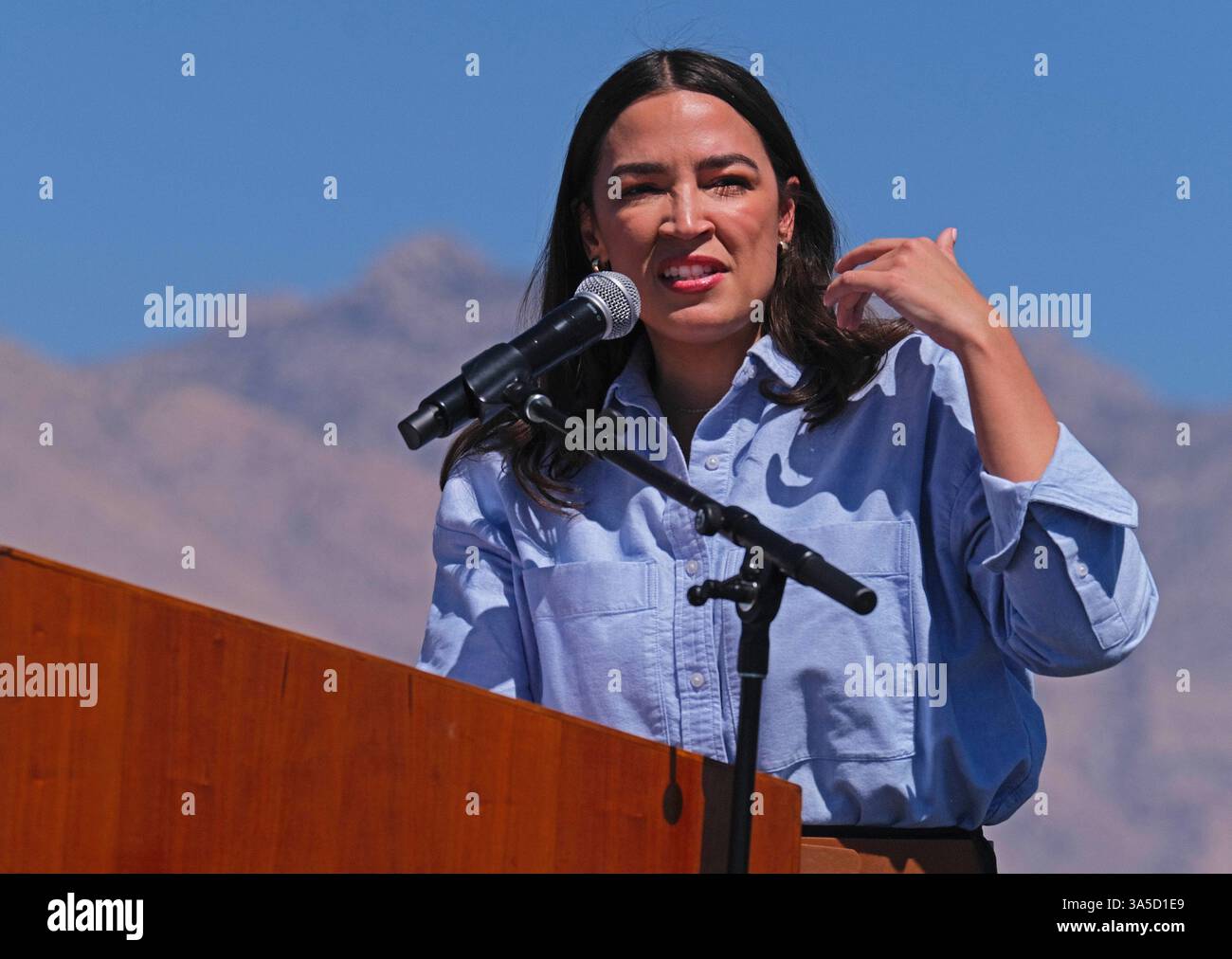 March 22, 2025, Tucson, Arizona, U.S: Senator Bernie Sanders and Rep ...