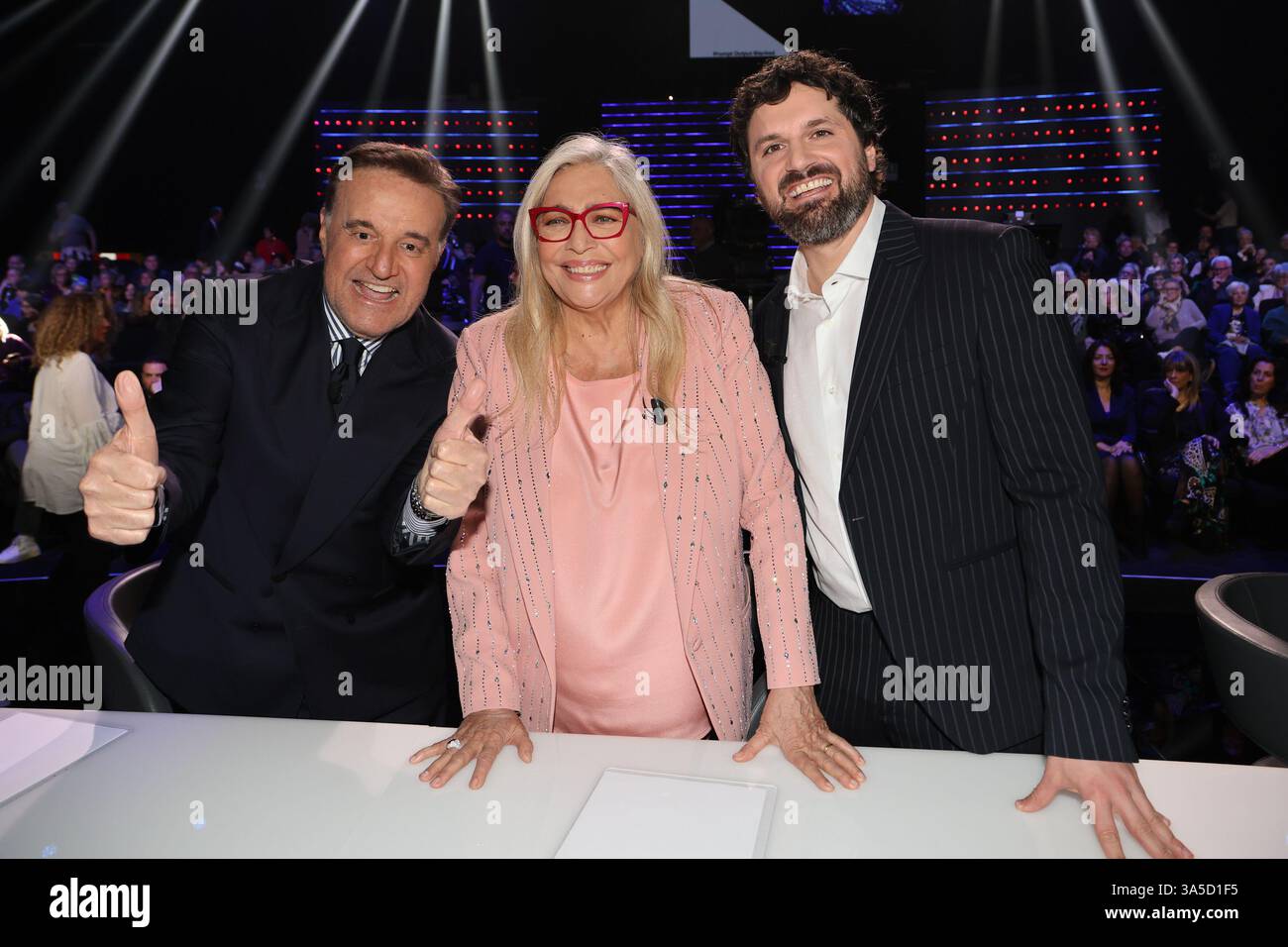 Rome, Italy. 23rd Mar, 2025. Rome, Rai studios ex Dear, TV show "We'll ...