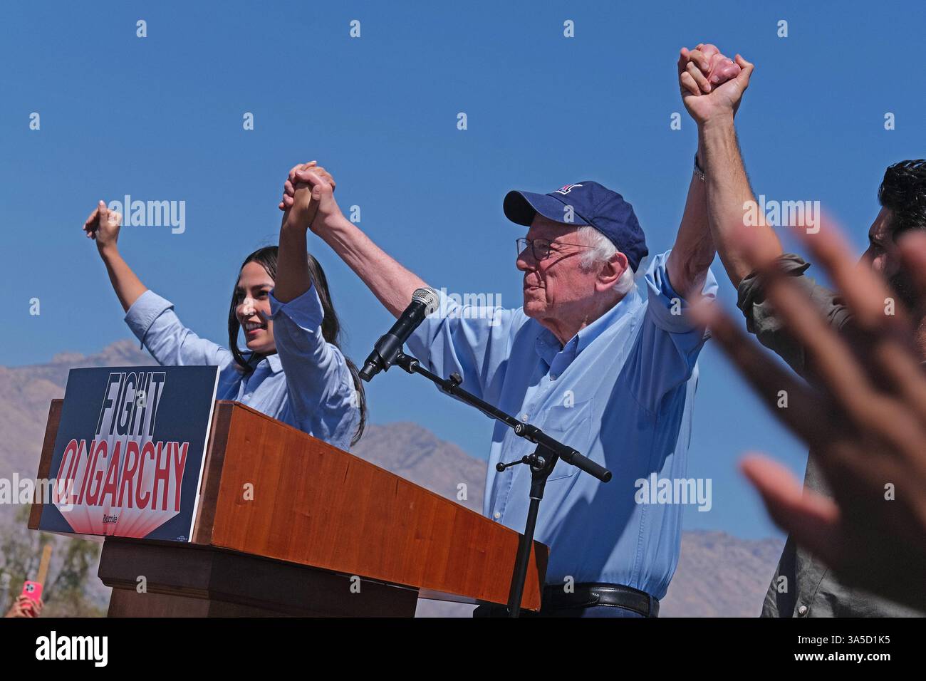March 22, 2025, Tucson, Arizona, U.S: Senator Bernie Sanders and Rep ...