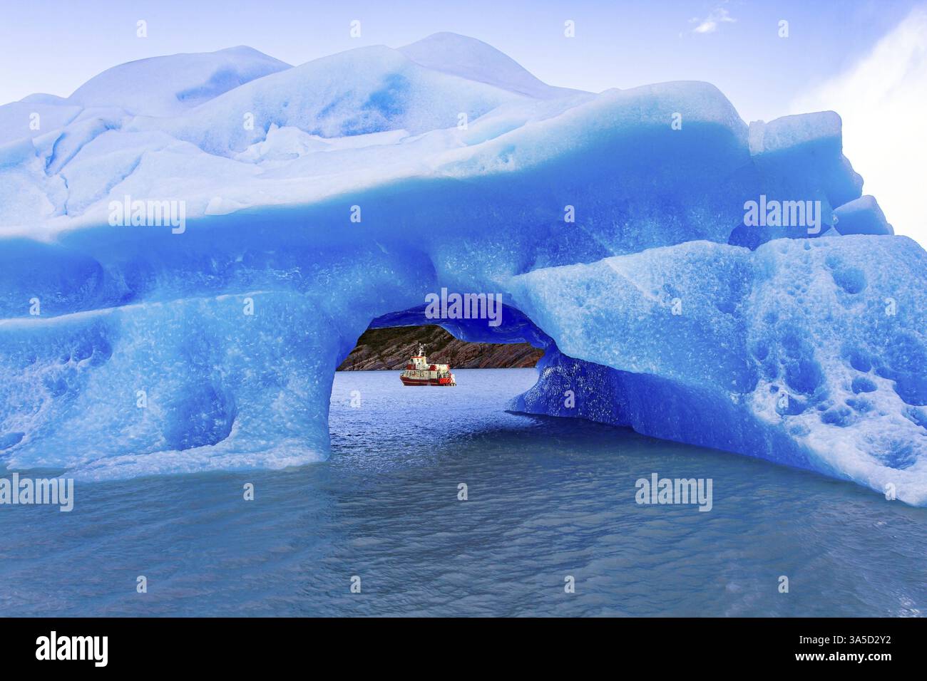 Huge iceberg has broken off from the Gray Glacier and drifts across the ...
