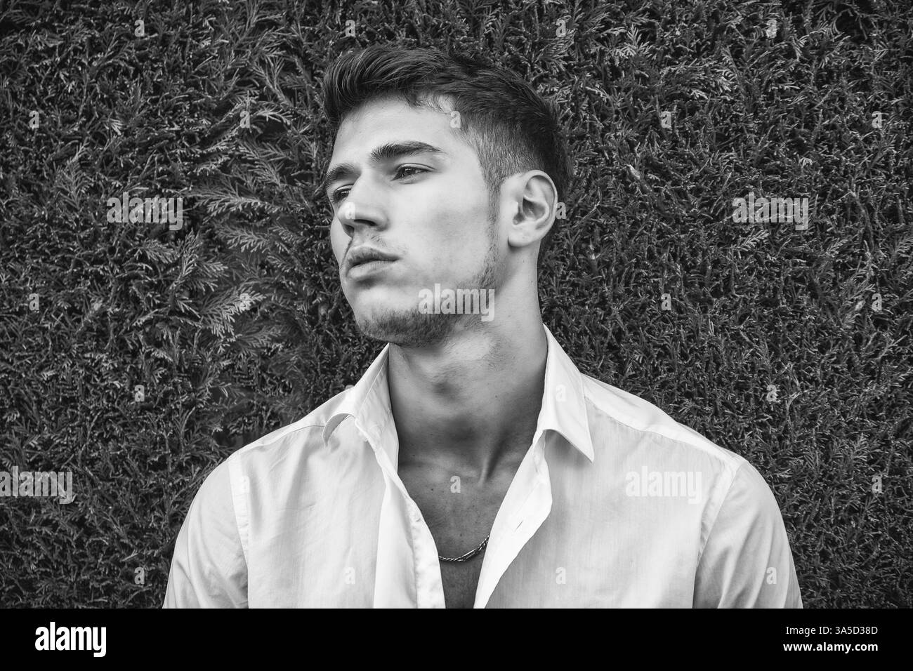 Outside outdoors out side Black and White Stock Photos & Images - Alamy