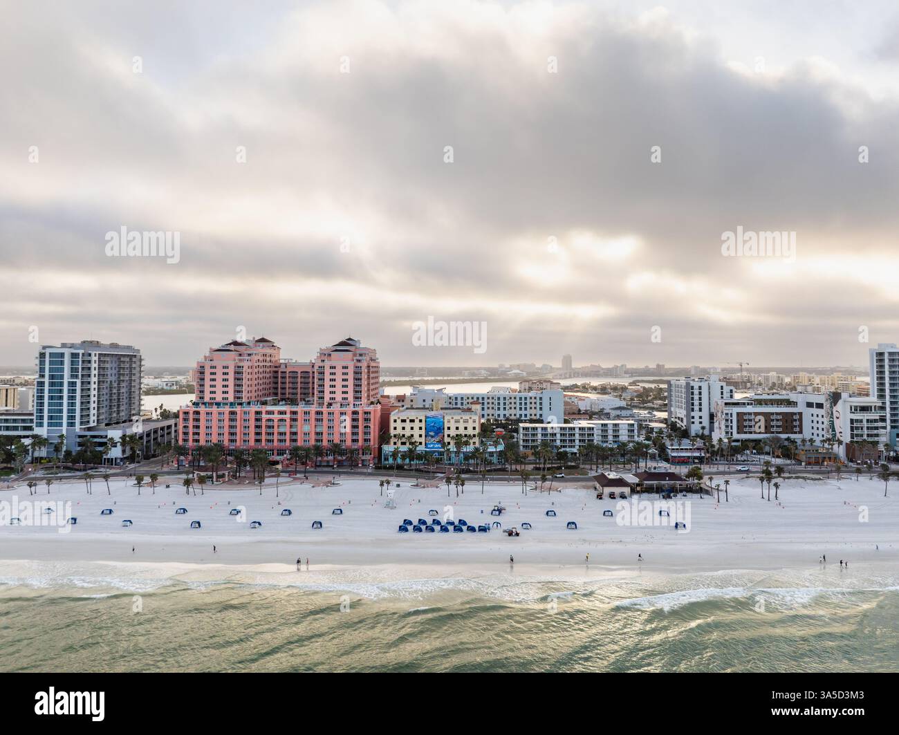 Aerial view of Clearwater Beach, Florida Stock Photo - Alamy