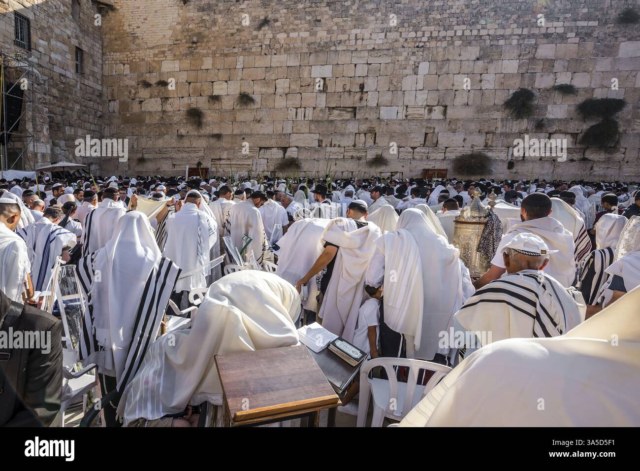 Blessing of the Cohenim in Passover. Jerusalem, Israel. Jews praying at ...