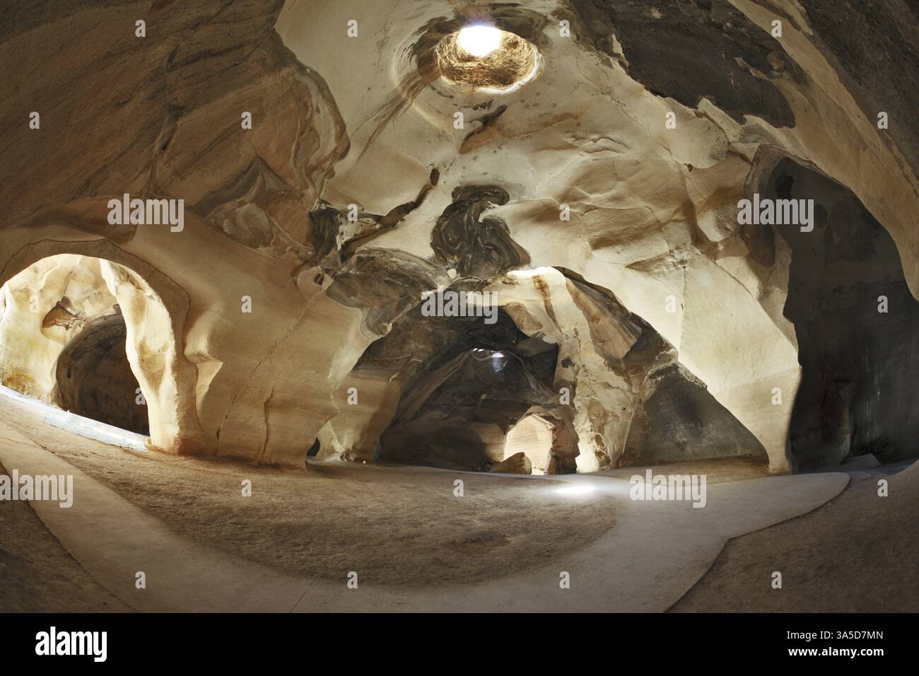 Israel National Park. Bell caves of Beit Guvrin. Picturesque clay ...