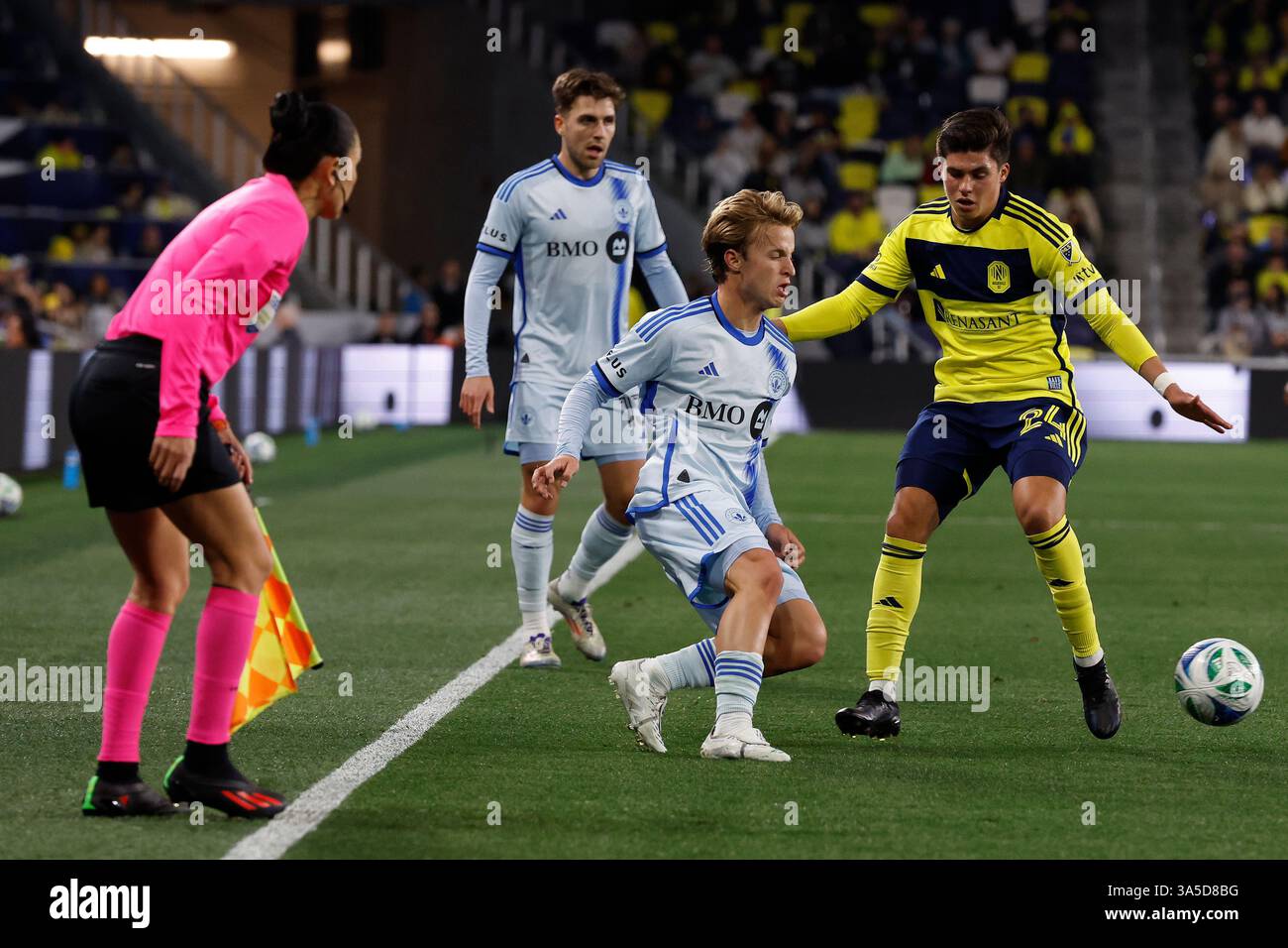 NASHVILLE, TN - MARCH 22: Bryce Duke #10 of CF Montréal makes a pass in ...