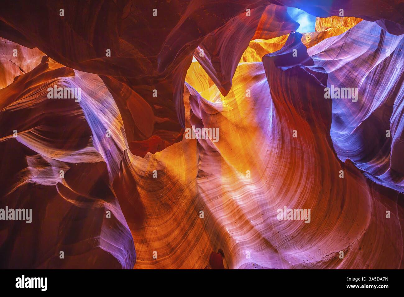 Arizona, USA. Bright orange and red colored clay covered delightful ...