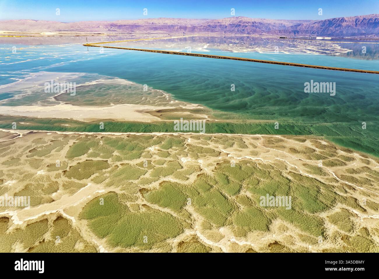 Salt deposits are visible on the seabed. Magic of the Dead Sea. The ...