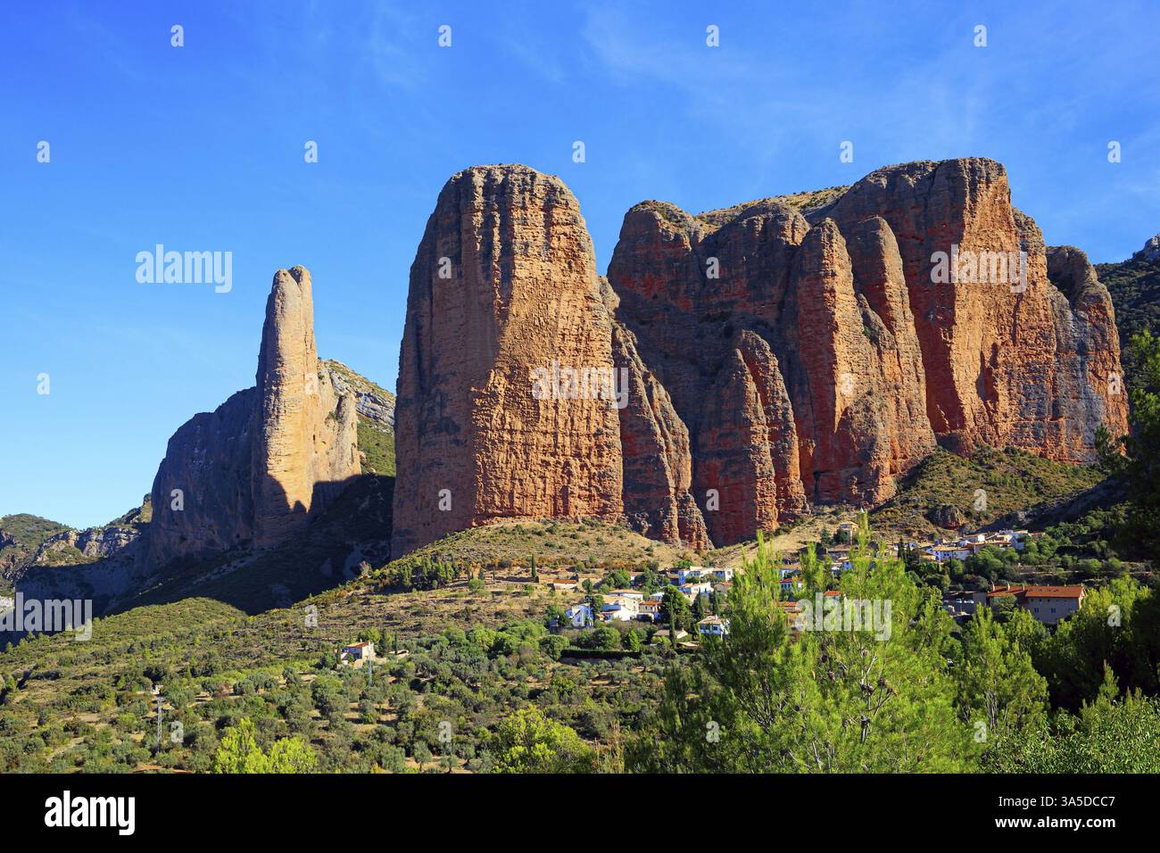 The magnificent Mallets of Riglos is a conglomerate of rock formations ...